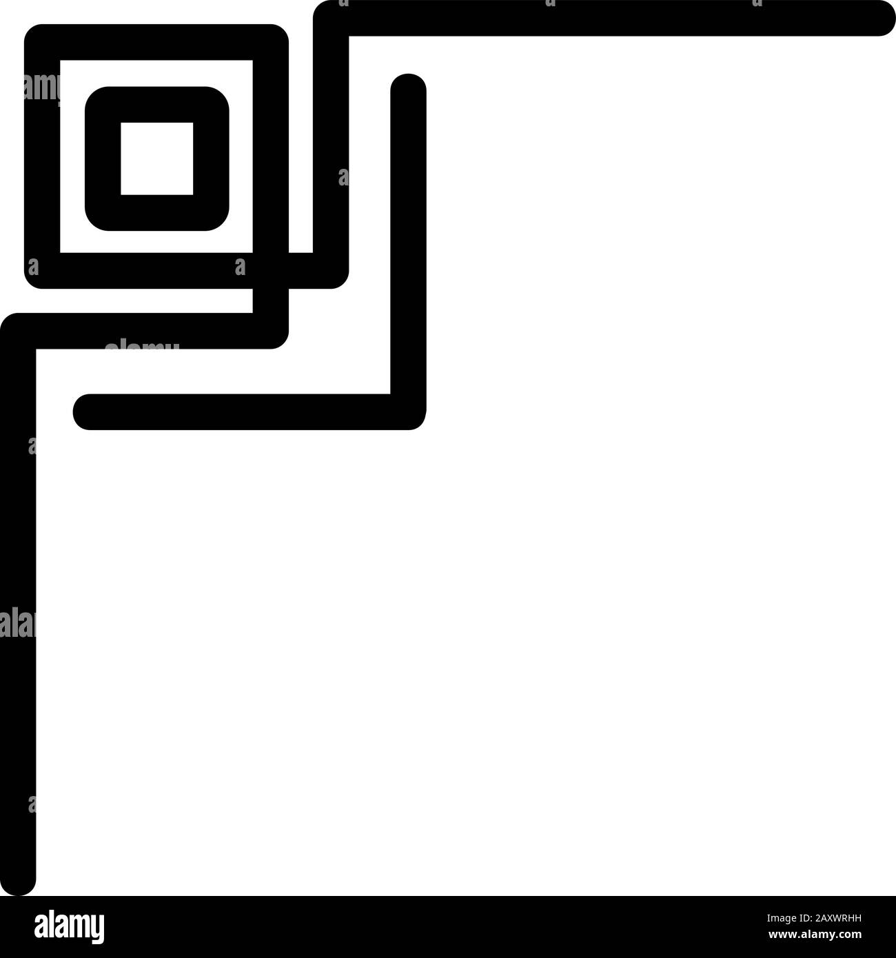 border corner frame is the vector icon. Isolated contour symbol ...