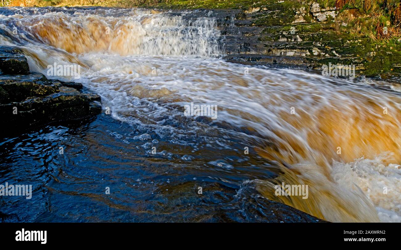 Stainforth Force waterfall North York Moors, Yorkshire Stock Photo - Alamy