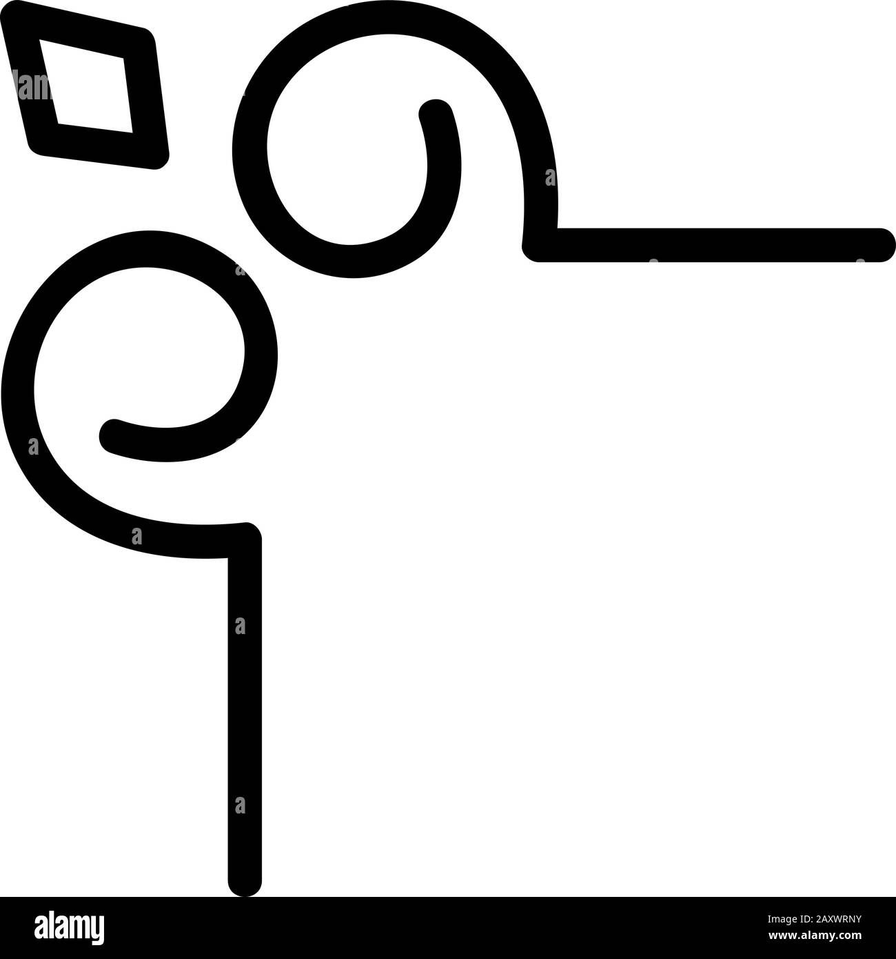 border corner frame is the vector icon. Isolated contour symbol ...