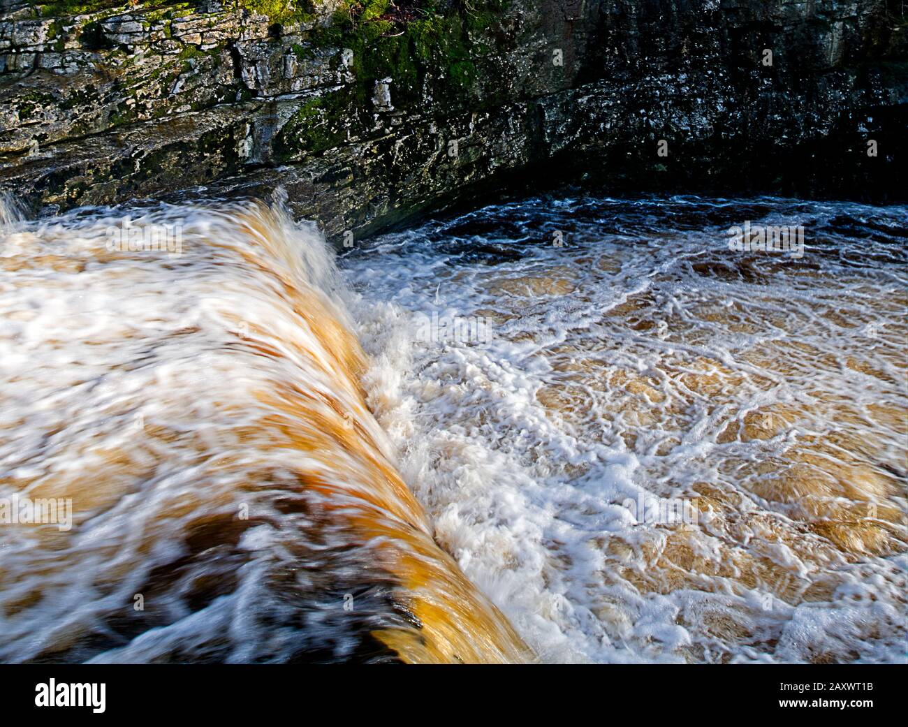 Stainforth Force waterfall North York Moors, Yorkshire Stock Photo - Alamy