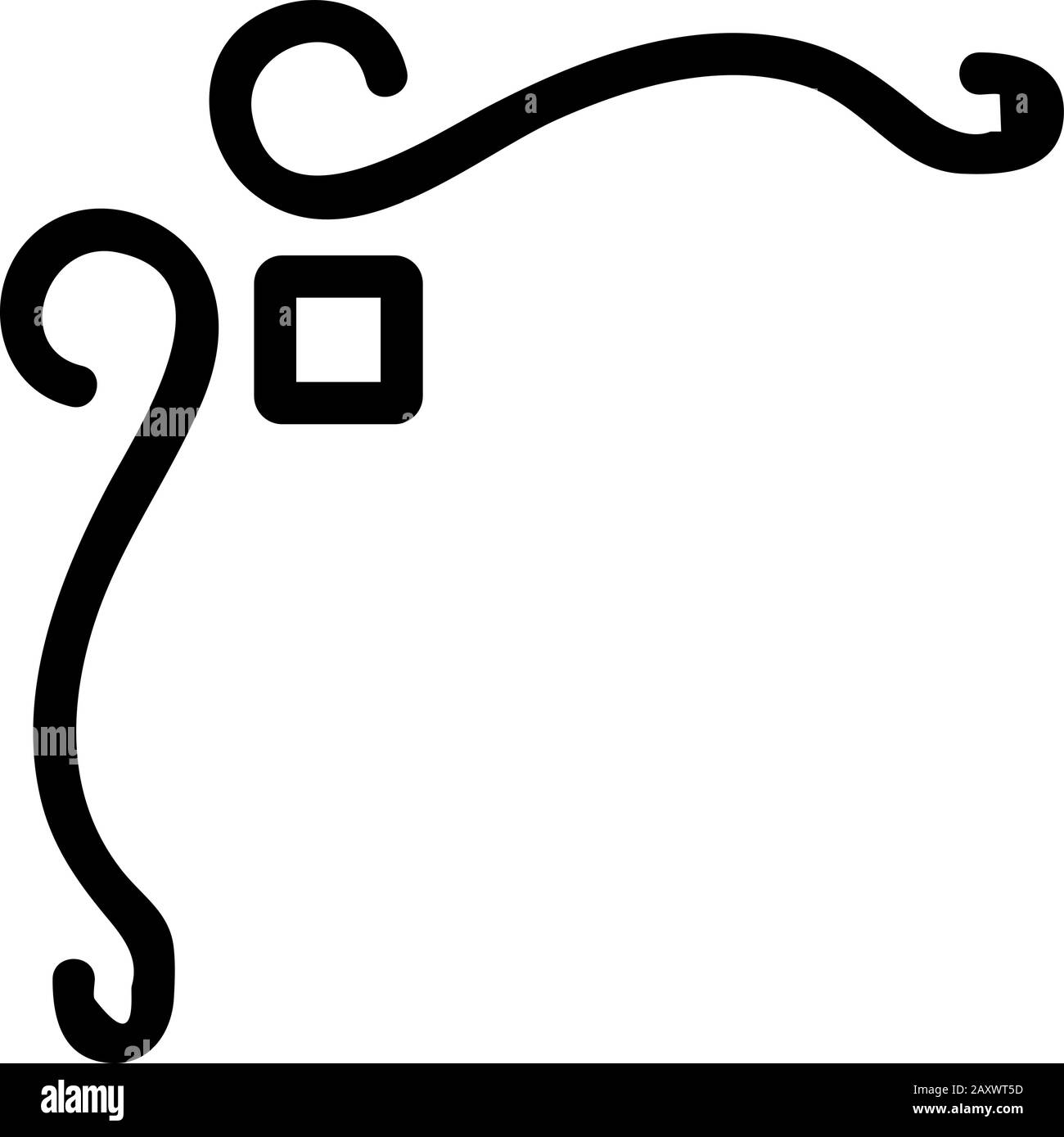 border corner frame is the vector icon. Isolated contour symbol ...