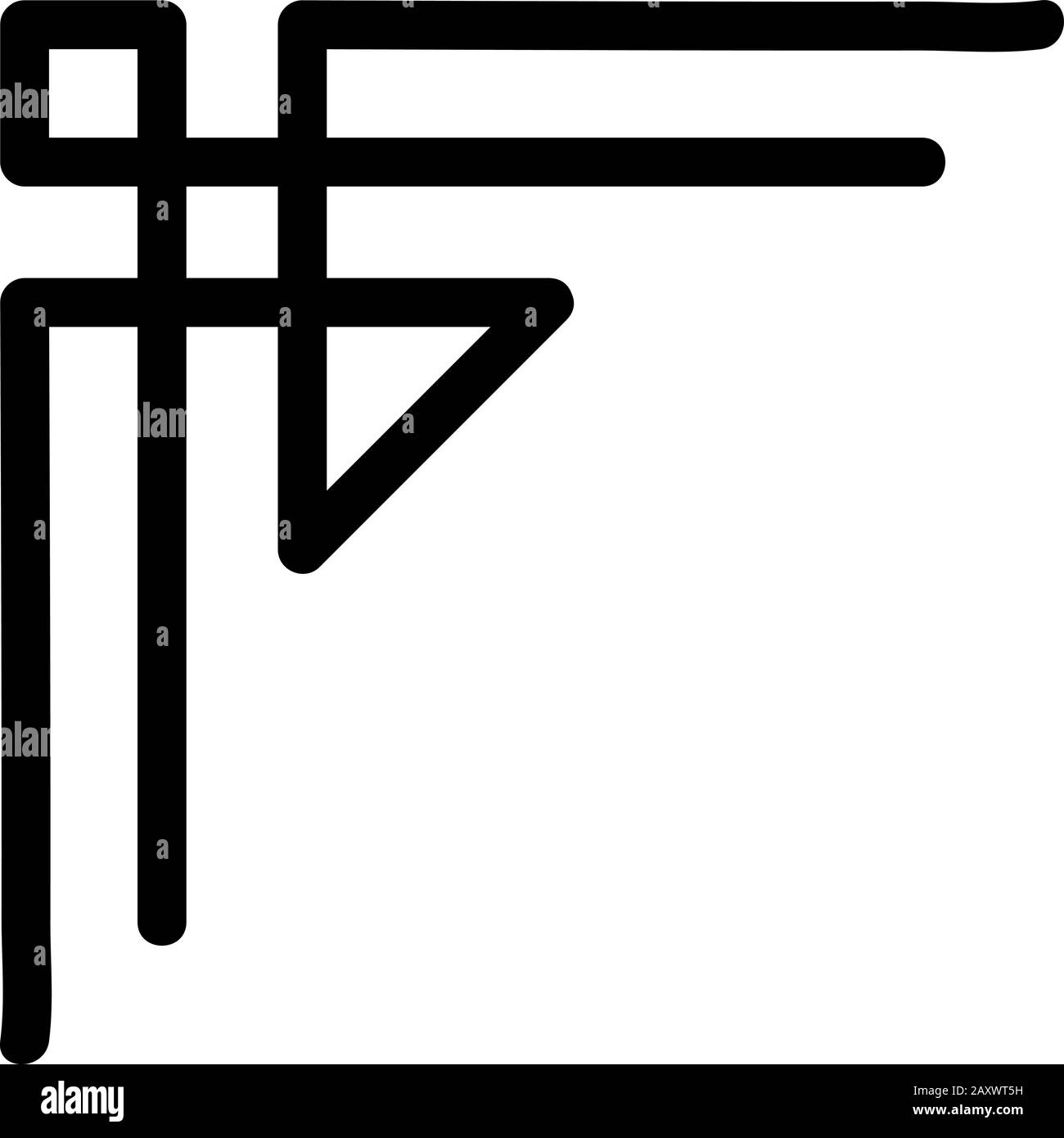 border corner frame is the vector icon. Isolated contour symbol ...