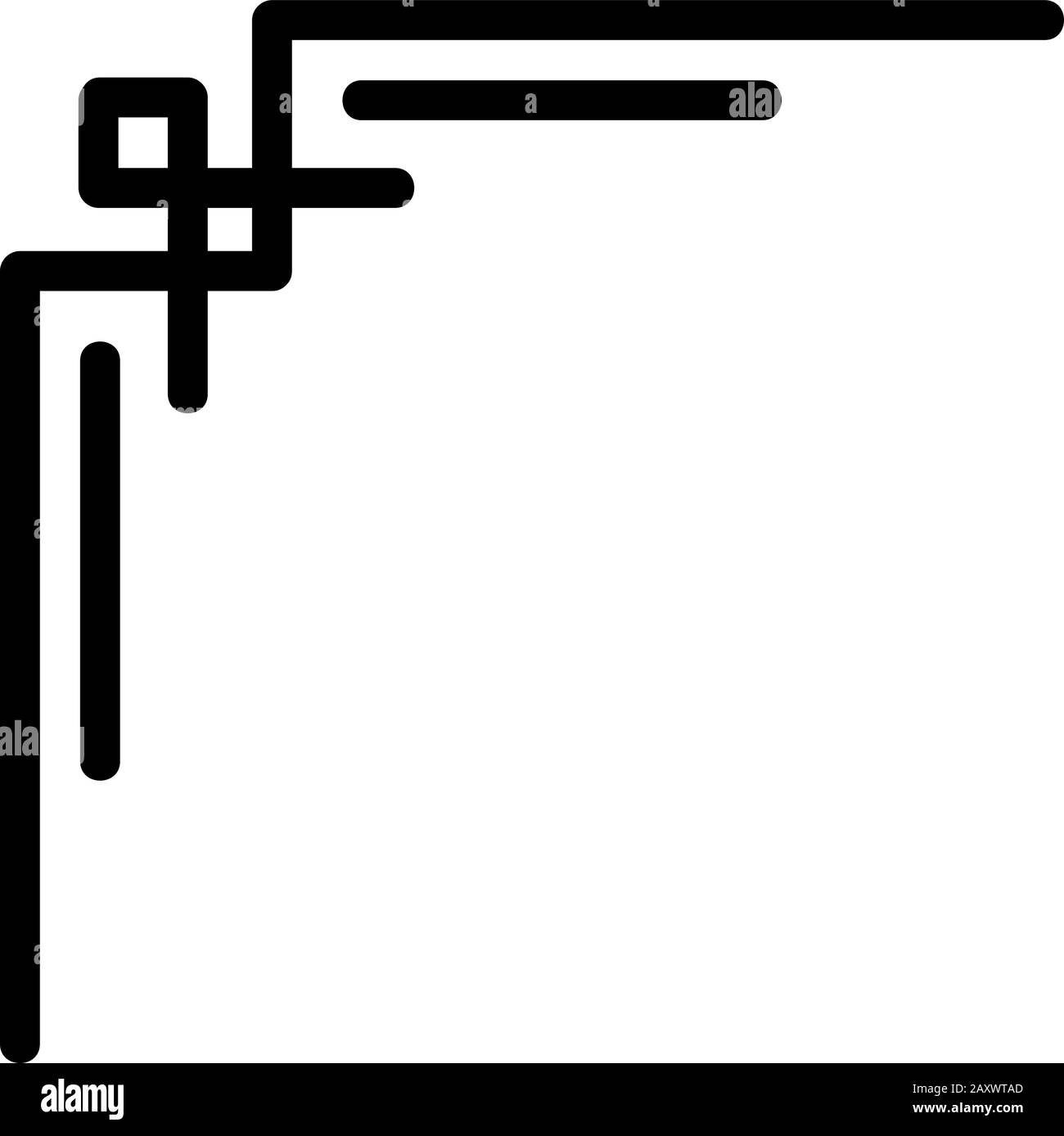 border corner frame is the vector icon. Isolated contour symbol ...