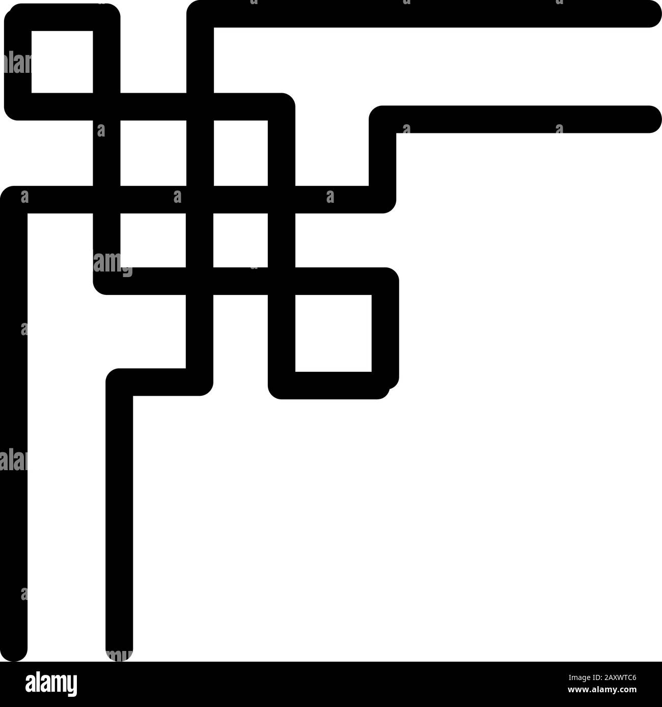 border corner frame is the vector icon. Isolated contour symbol ...