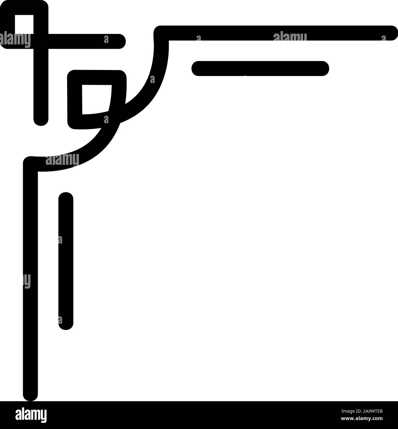 border corner frame is the vector icon. Isolated contour symbol ...
