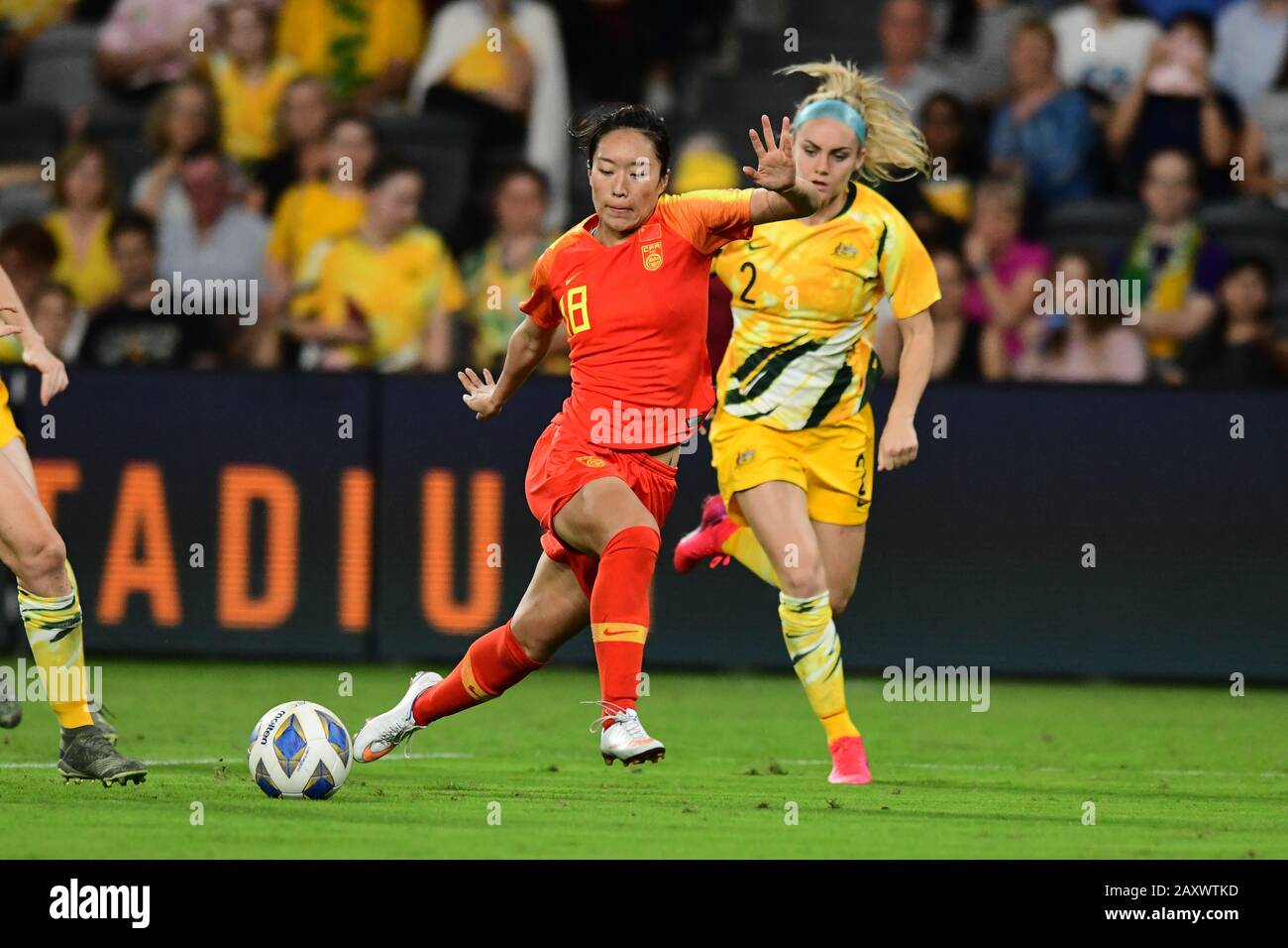 Tang Jiali of China in action during the 2020 AFC Women's Olympic ...
