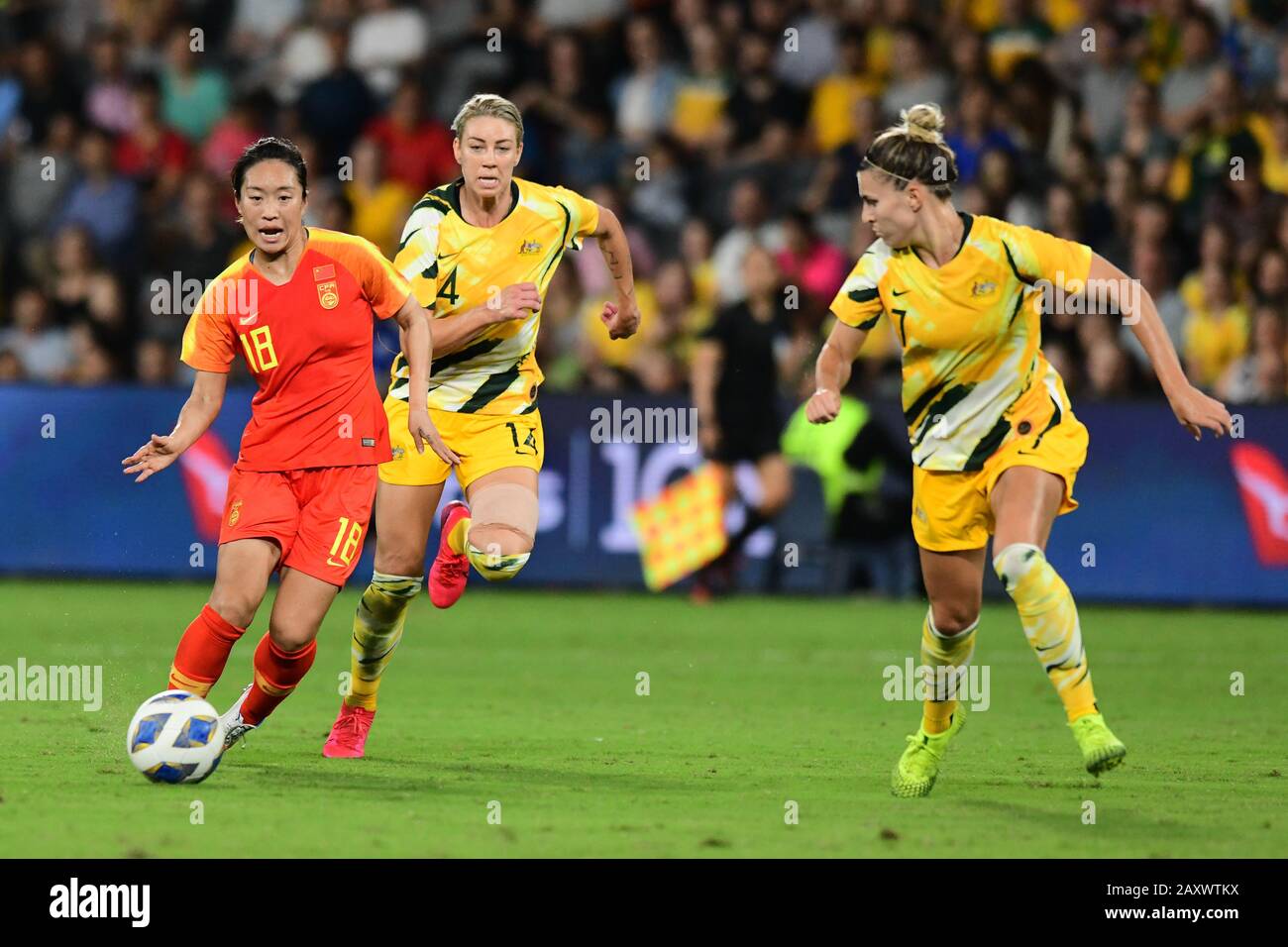 Tang Jiali of China in action during the 2020 AFC Women's Olympic ...