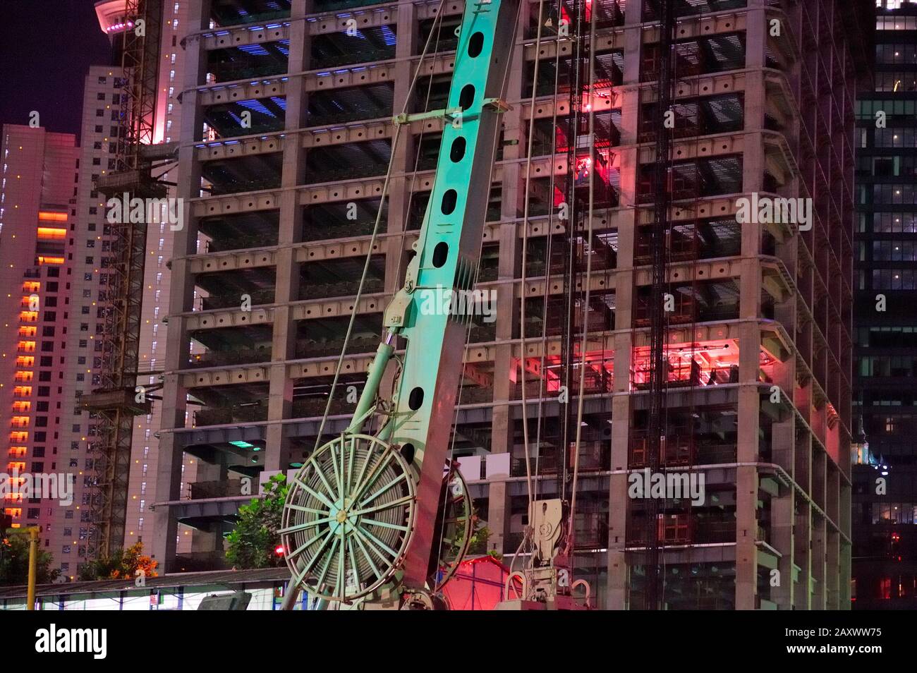 Construction site in front of modern building Stock Photo - Alamy