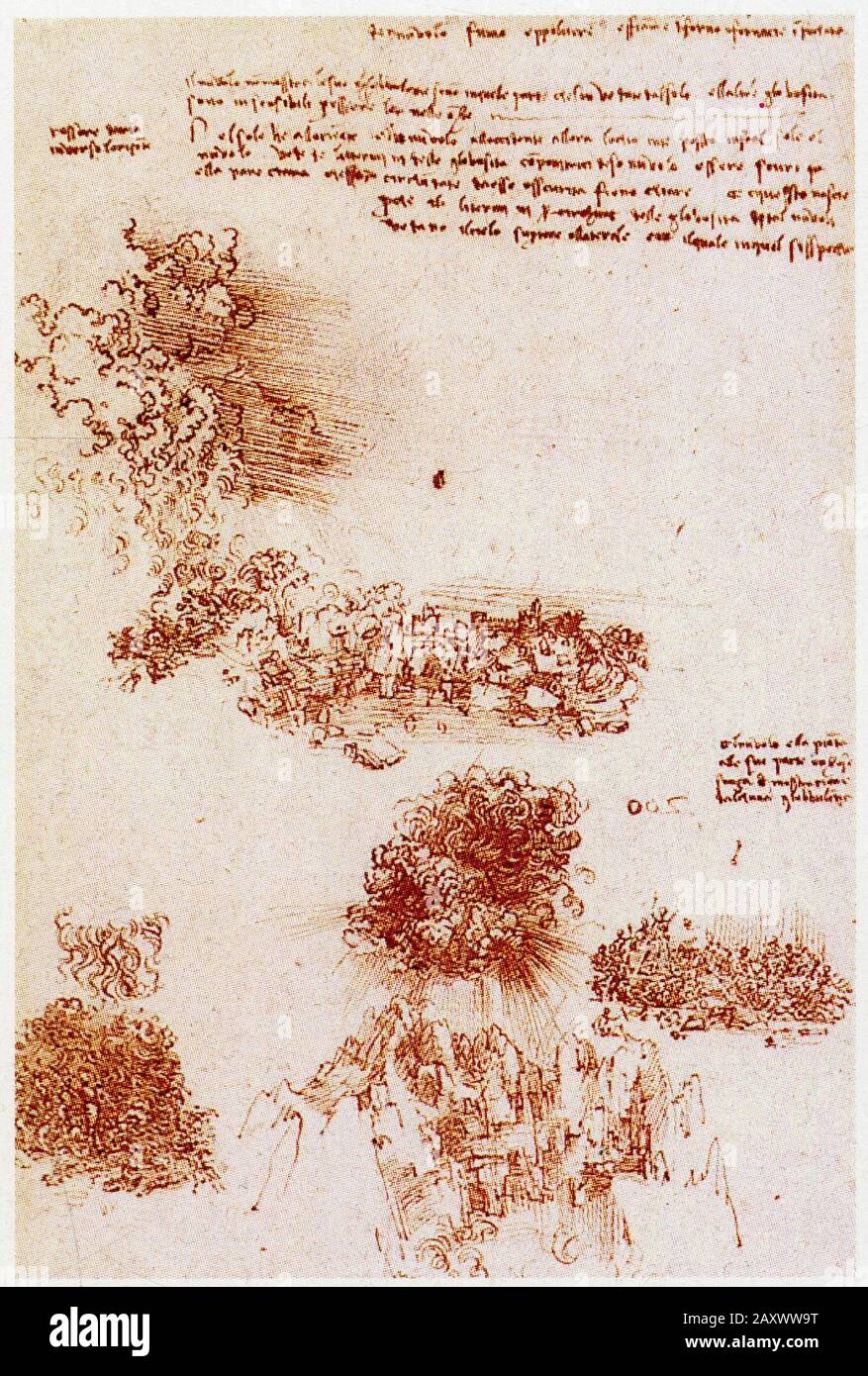 Leonardo da Vinci. Apocalyptic vision. 1517. Leonardo imagined the end ...