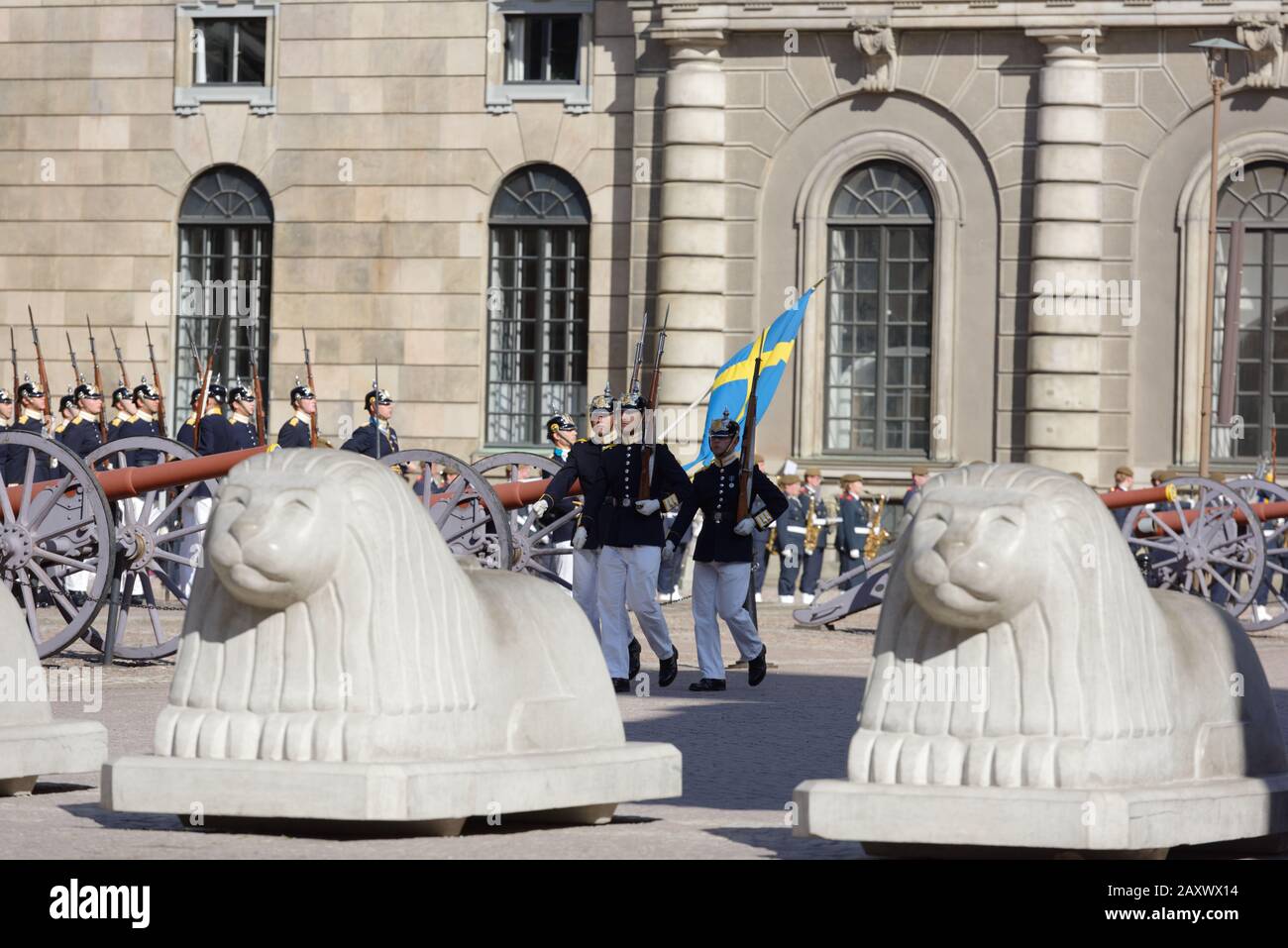 Royal Swedish Guard in Stockholm, Sweden Stock Photo - Alamy