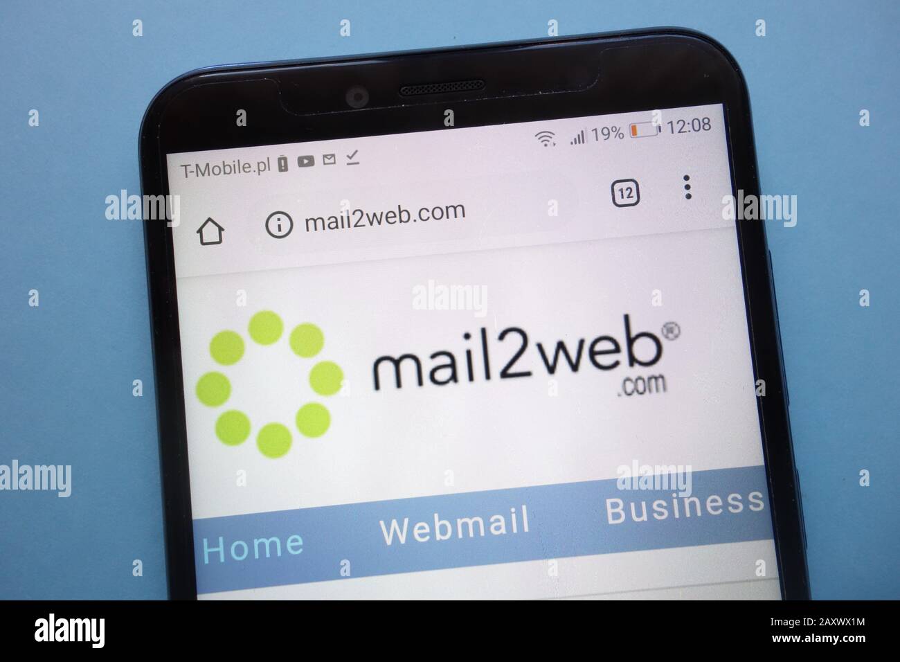 Mail2web website displayed on smartphone Stock Photo - Alamy