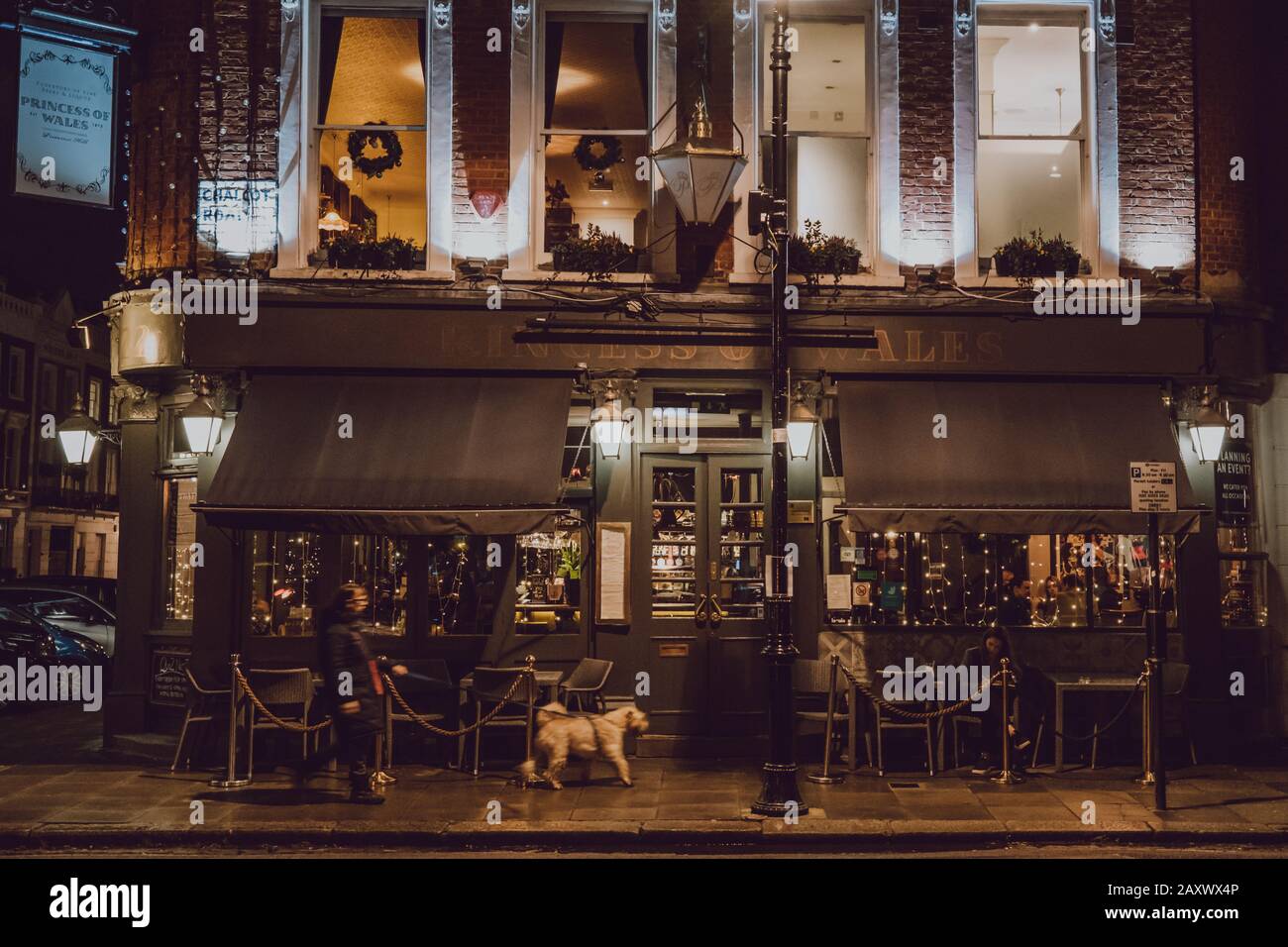 London, UK - November 26, 2019: Facade of the Princess of Wales pub in ...