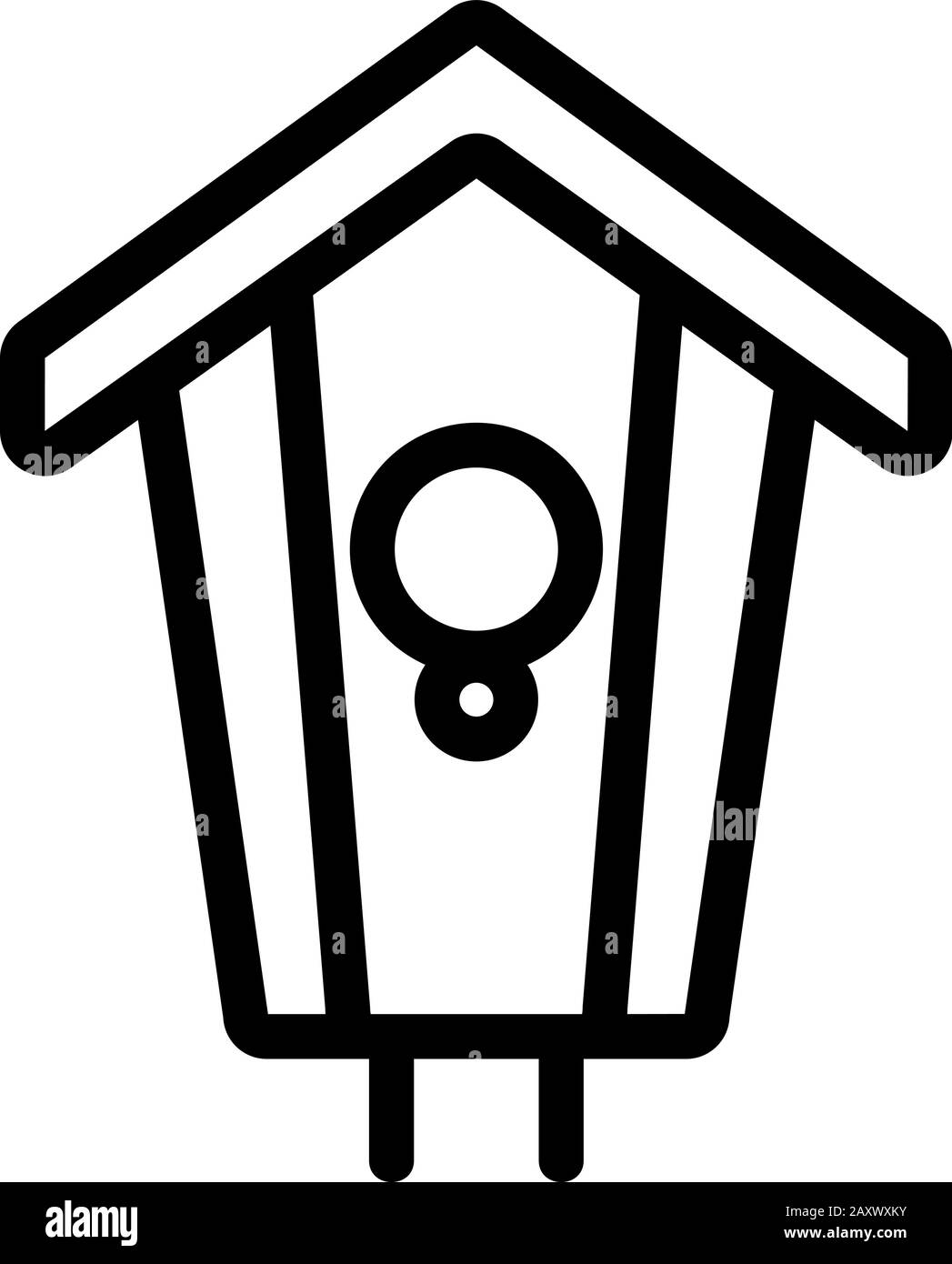 bird house Icon vector. Isolated contour symbol illustration Stock ...