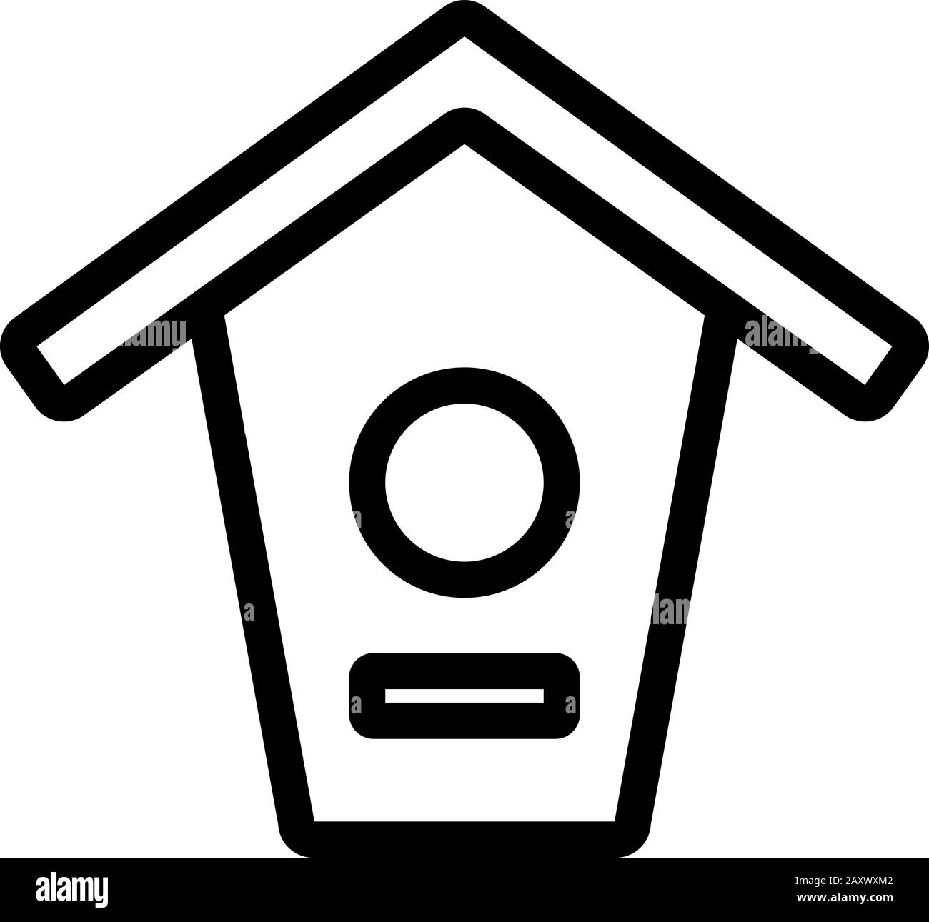 bird house Icon vector. Isolated contour symbol illustration Stock ...