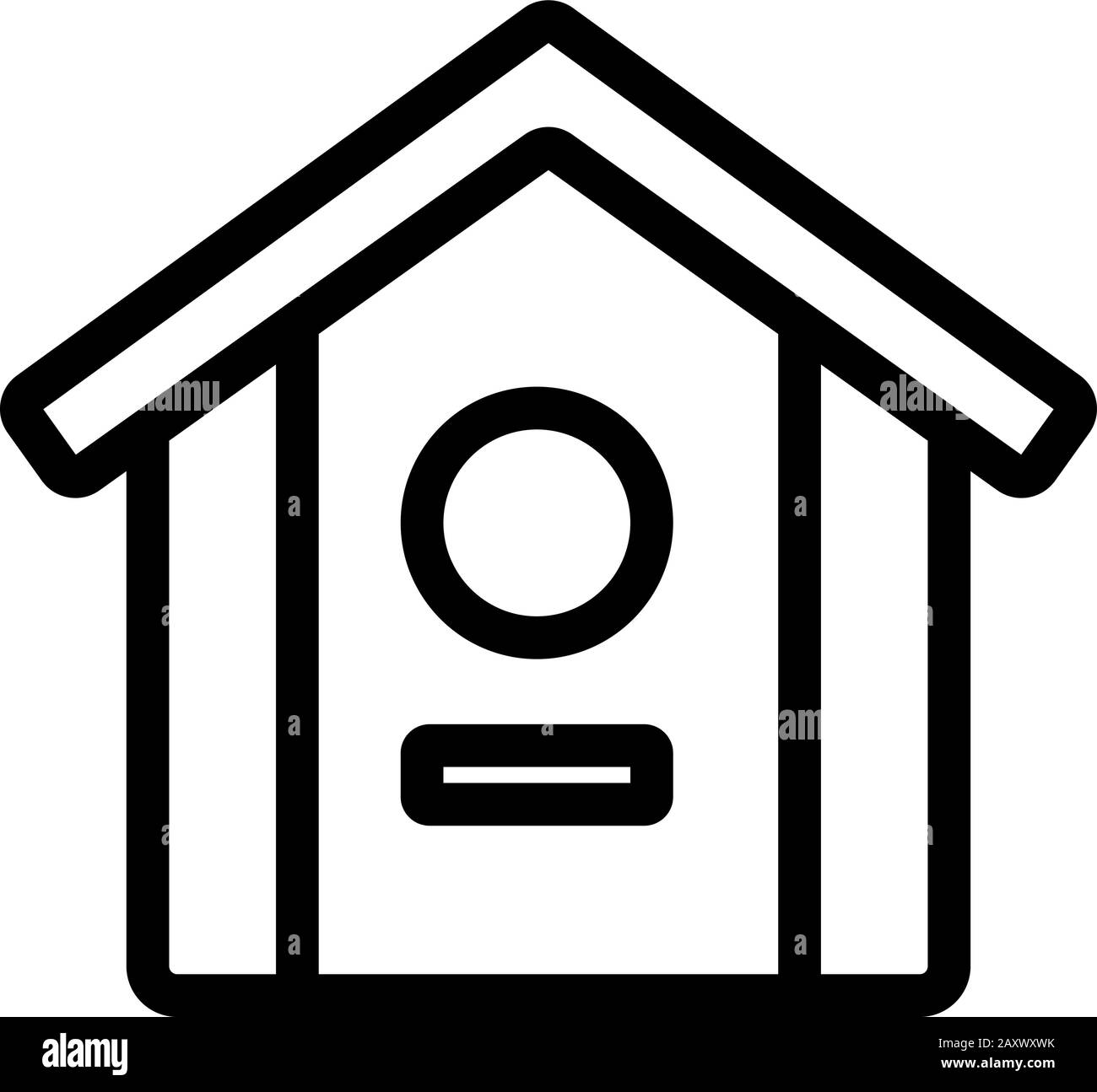 bird house Icon vector. Isolated contour symbol illustration Stock ...