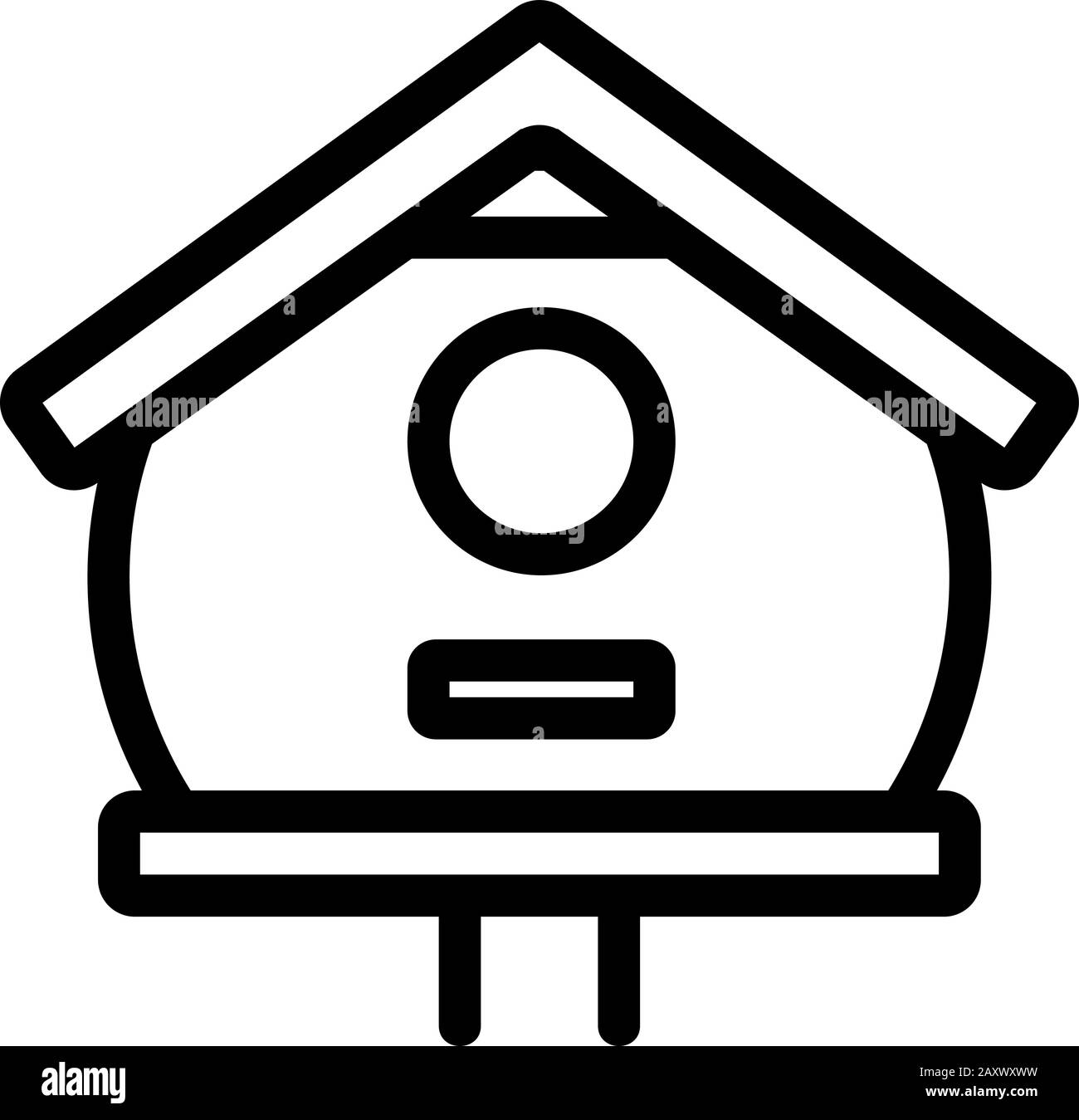 bird house Icon vector. Isolated contour symbol illustration Stock ...