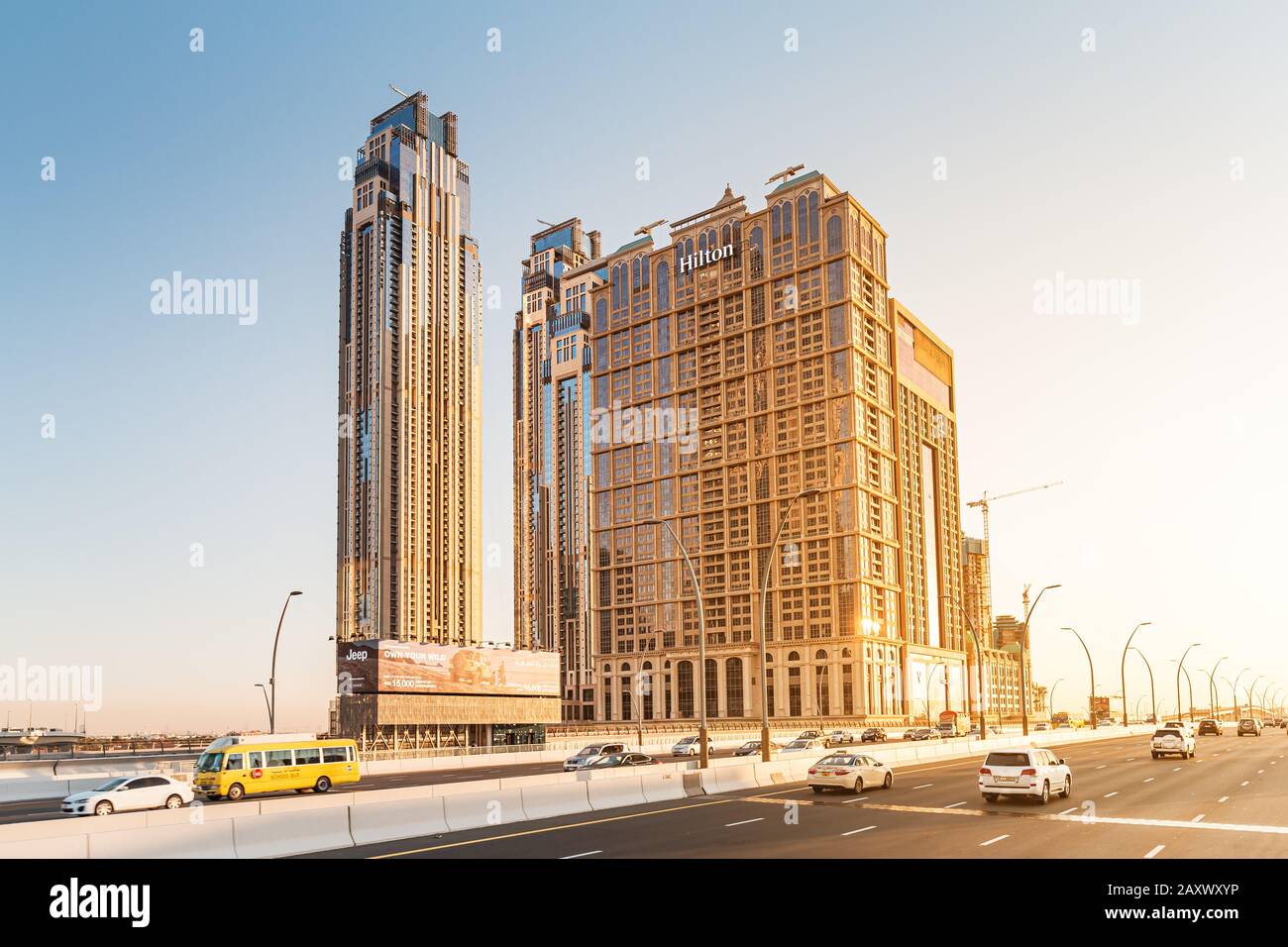 26 November 2019, United Arab Emirates, Dubai: View from the high-speed ...