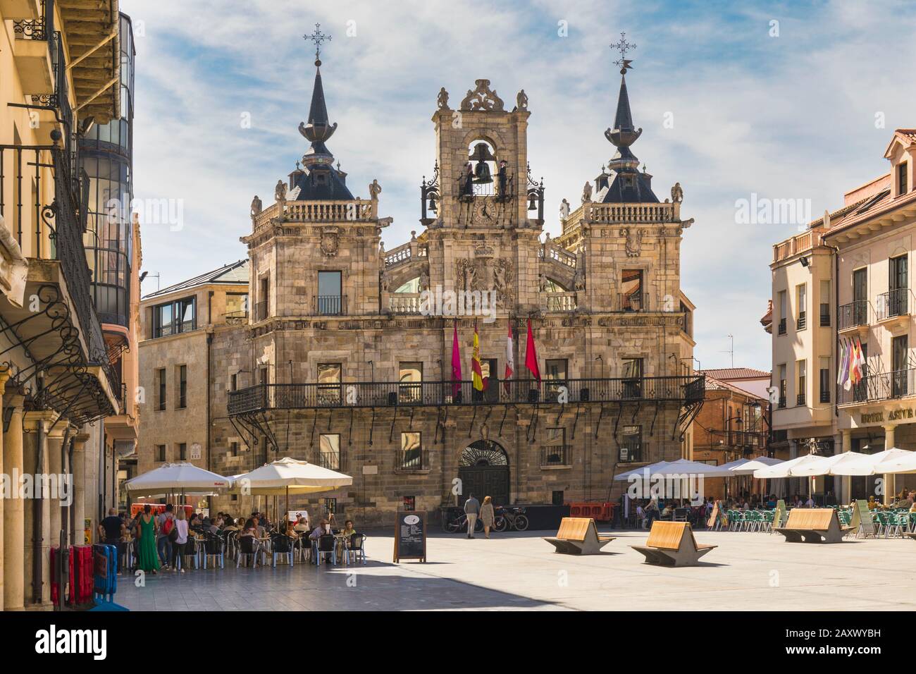 Astorga, Leon Province, Castile and Leon, Spain. The 17th century town ...