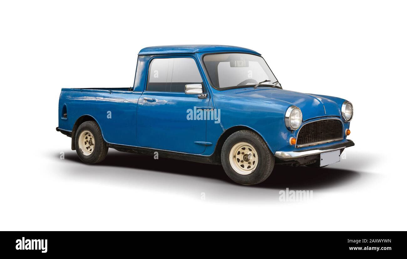 Classic sport British mini car isolated on white Stock Photo - Alamy