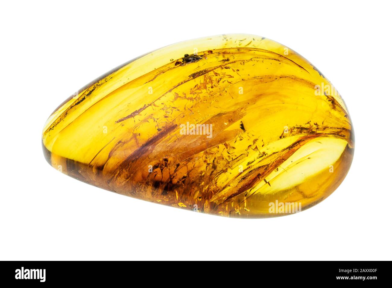 polished amber gem stone cutout on white background Stock Photo - Alamy