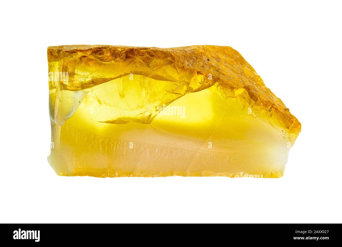 rough amber gem stone cutout on white background Stock Photo - Alamy