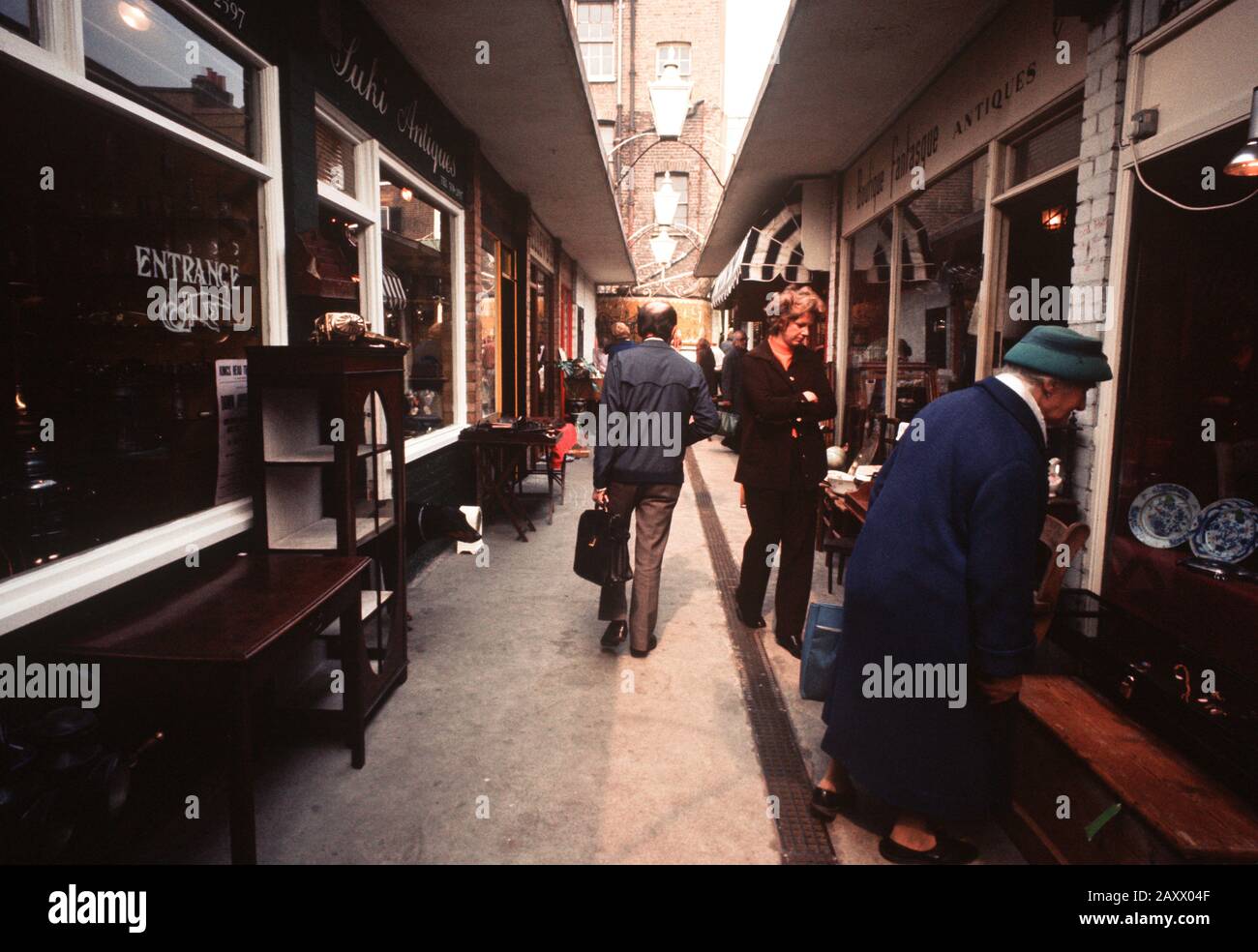 Camden Passage known for its antique shops, Islington, London, 70s ...