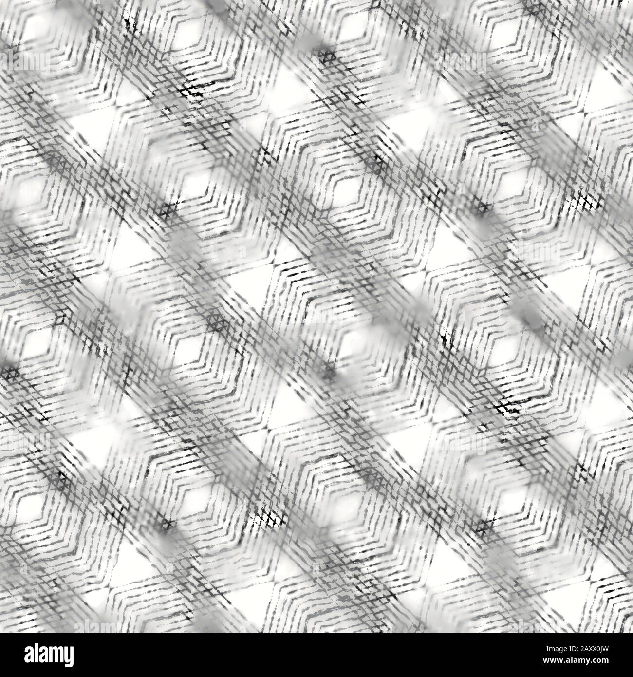 Water damage bleed faded ink wash hexagon pattern Stock Photo - Alamy