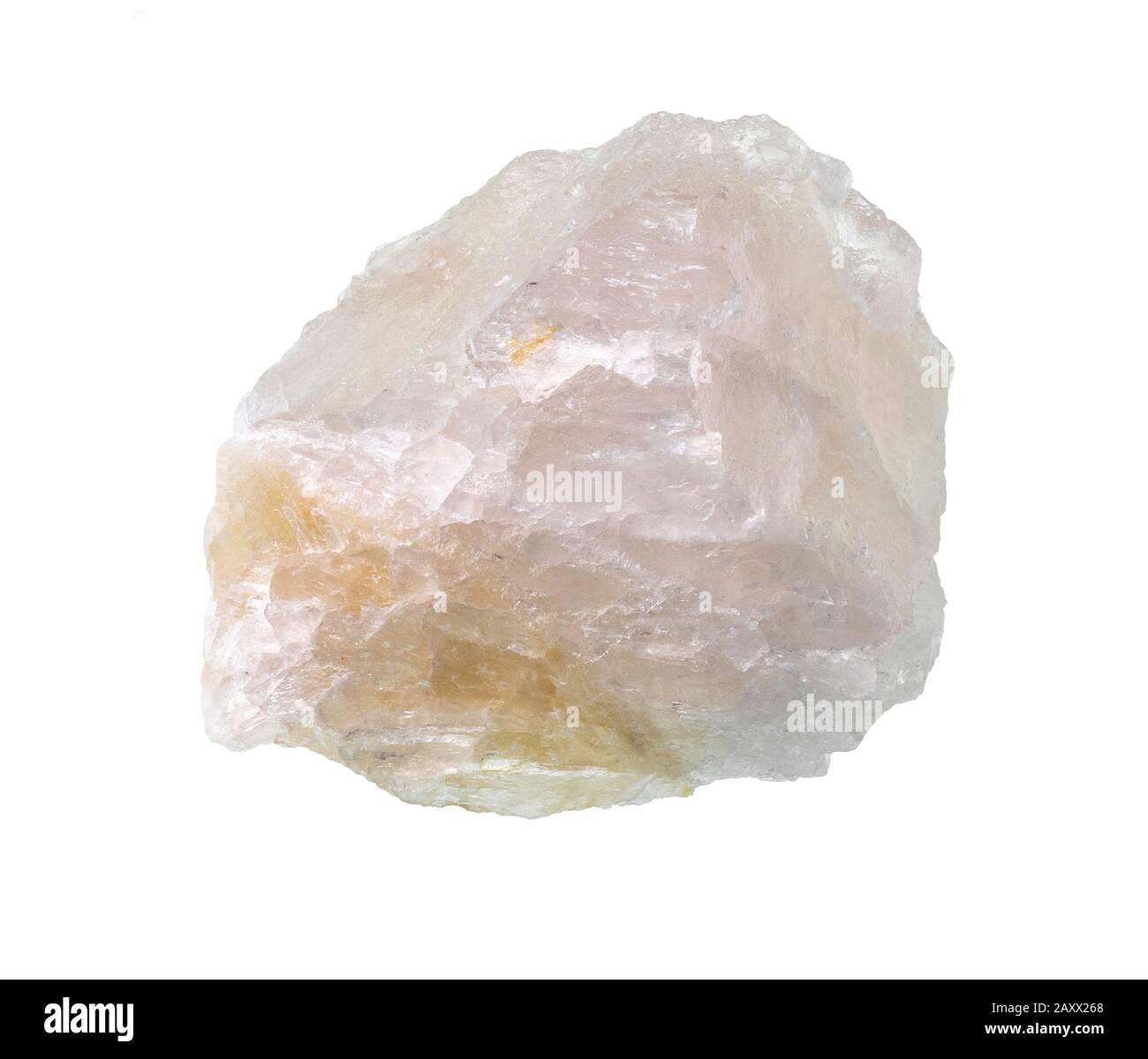 rough pink fluorite rock cutout on white background Stock Photo - Alamy