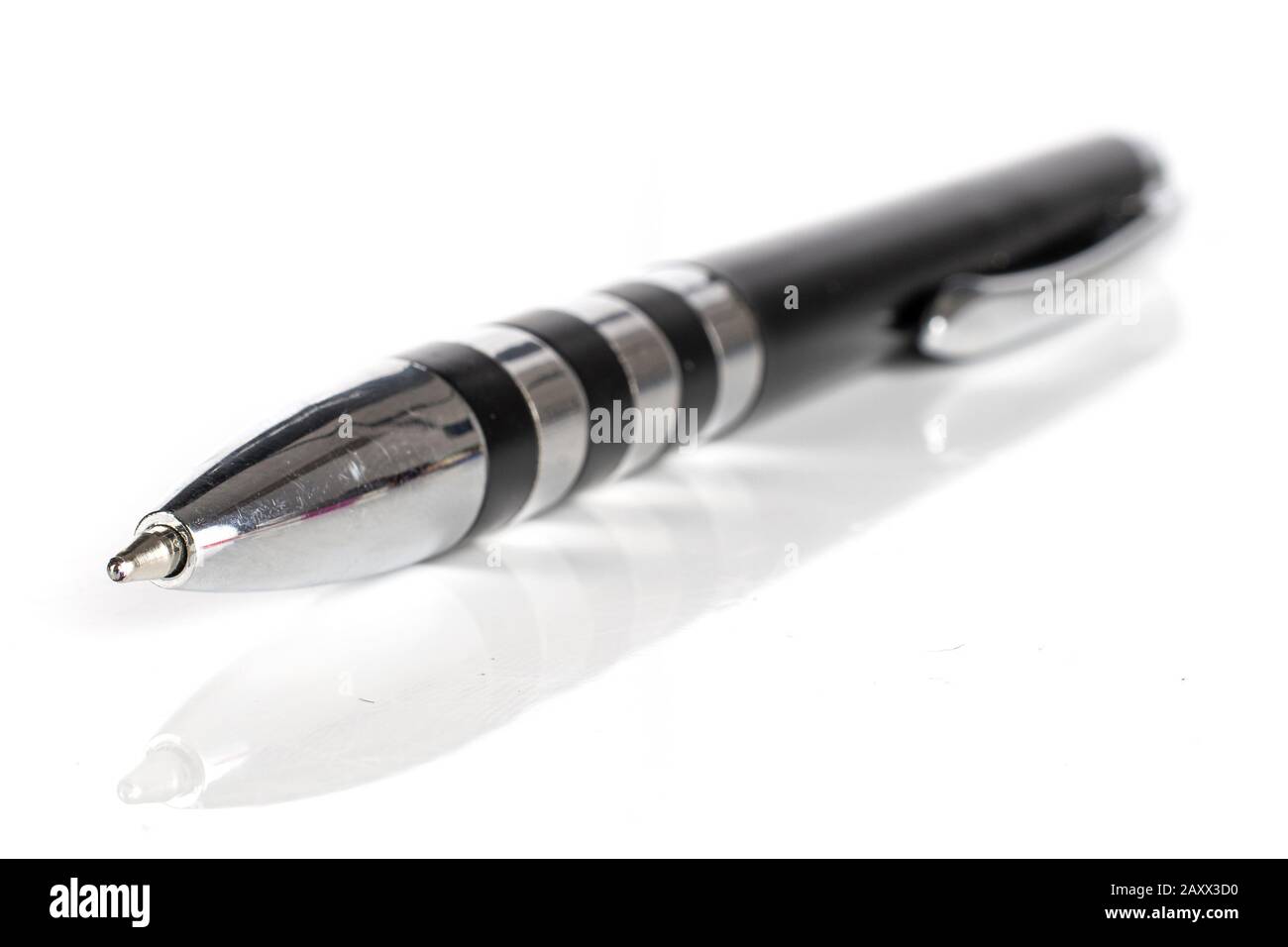 One whole writing ballpoint pen isolated on white background Stock ...