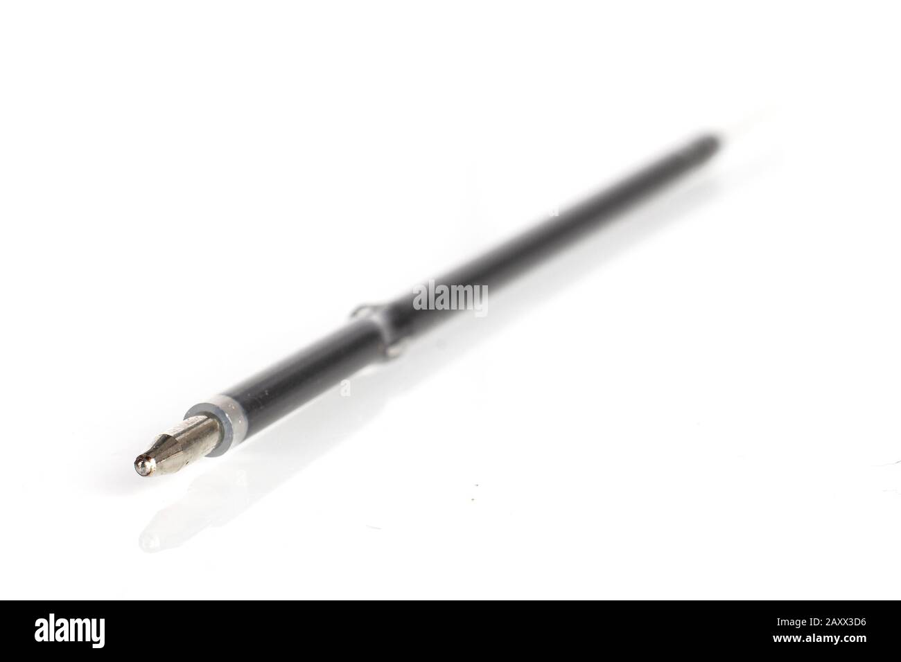 One piece of writing ballpoint pen ink chamber isolated on white ...