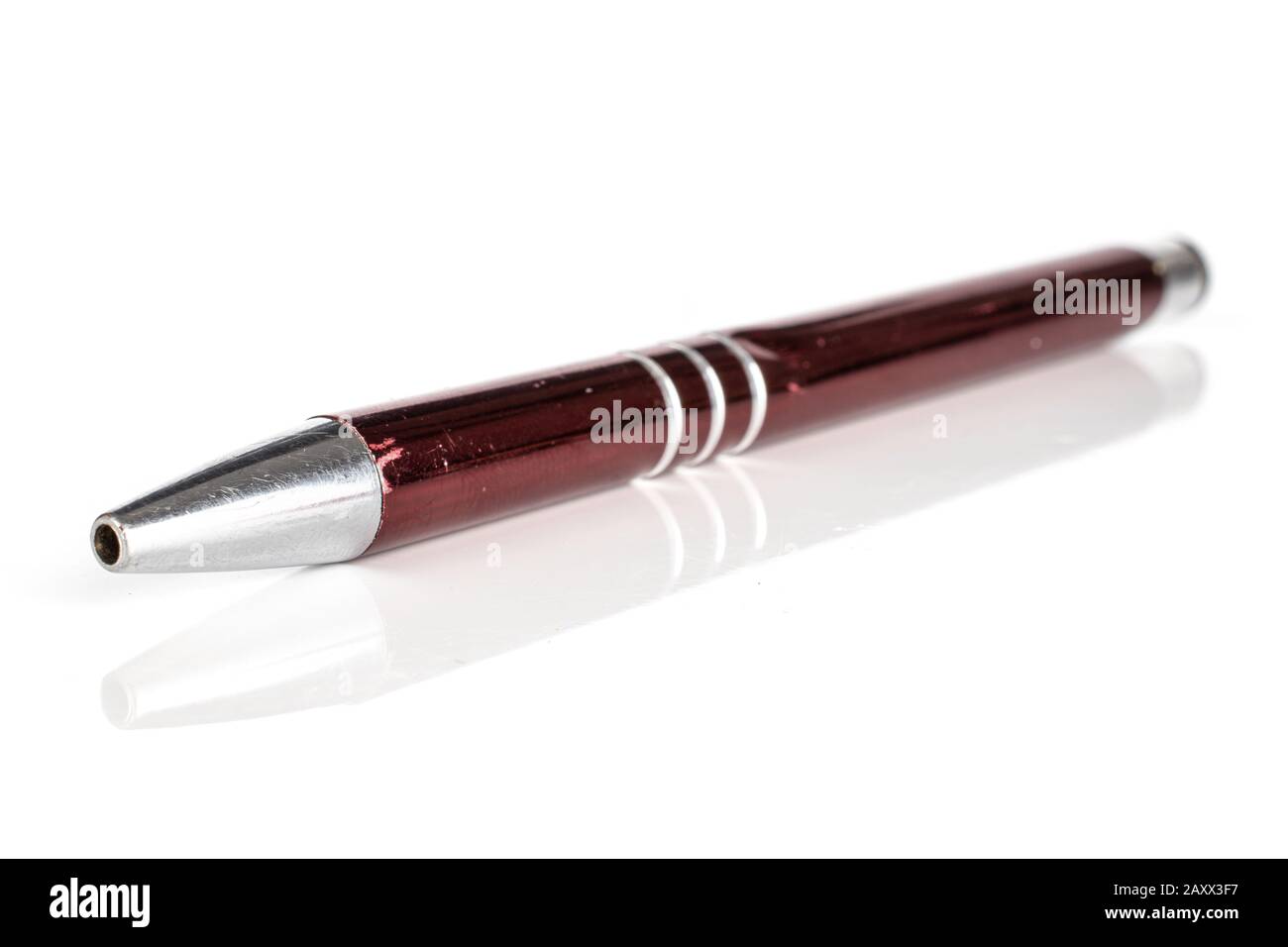 One whole writing ballpoint pen isolated on white background Stock ...