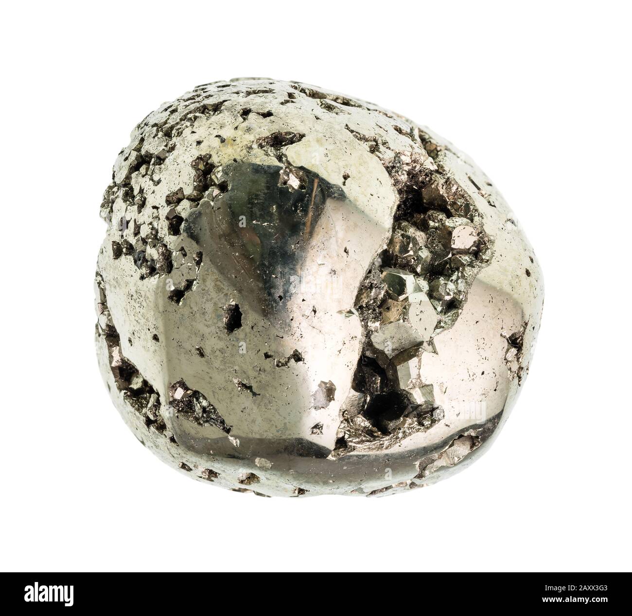 OLYMPUS DIGITtumbled pyrite (iron pyrite, fool's gold) gemstone cutout ...