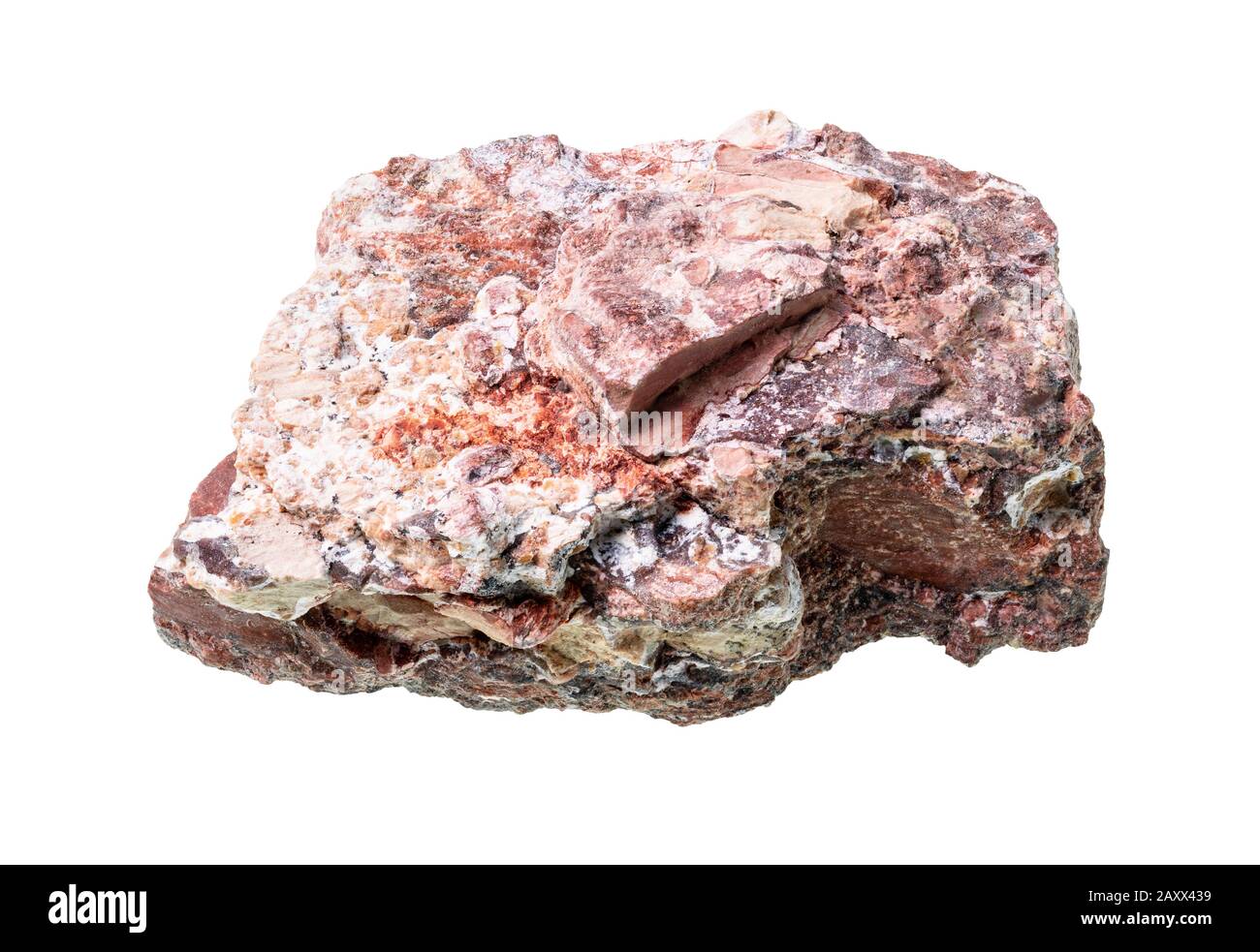 rough rhyolite rock cutout on white background Stock Photo - Alamy