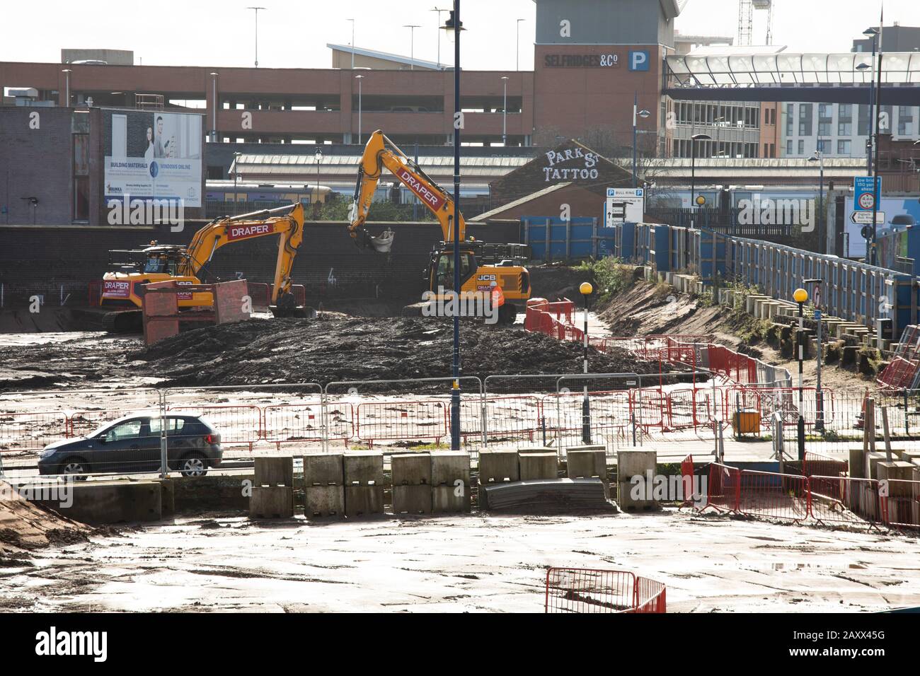 Building work starting on the HS2 rail project in Birmingham. The new ...