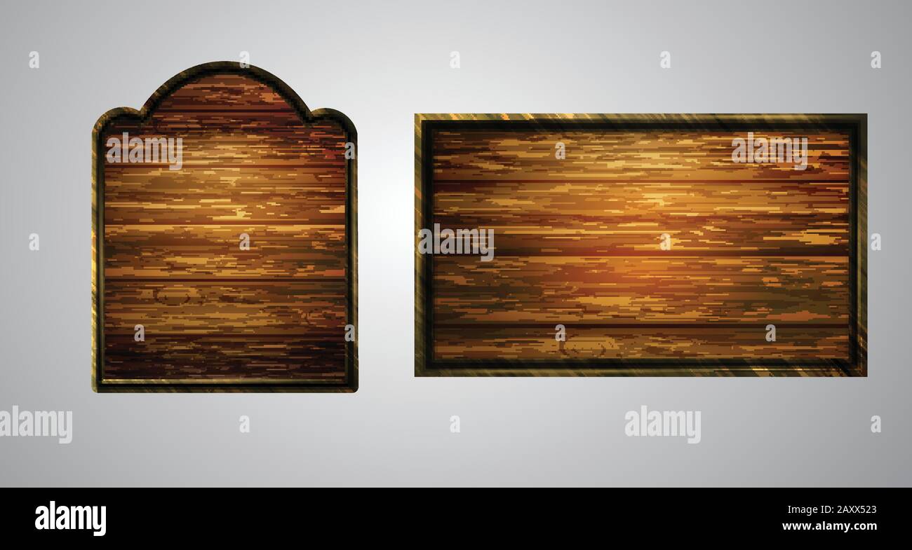 Vector realistic illustration of wooden signboard Stock Vector Image ...