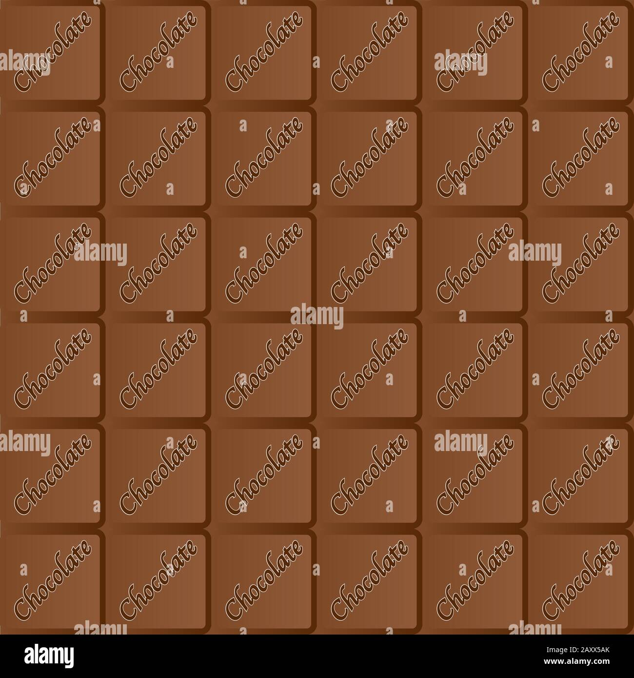 A typical bar of milk Chocolate as a background and repeating seamless ...