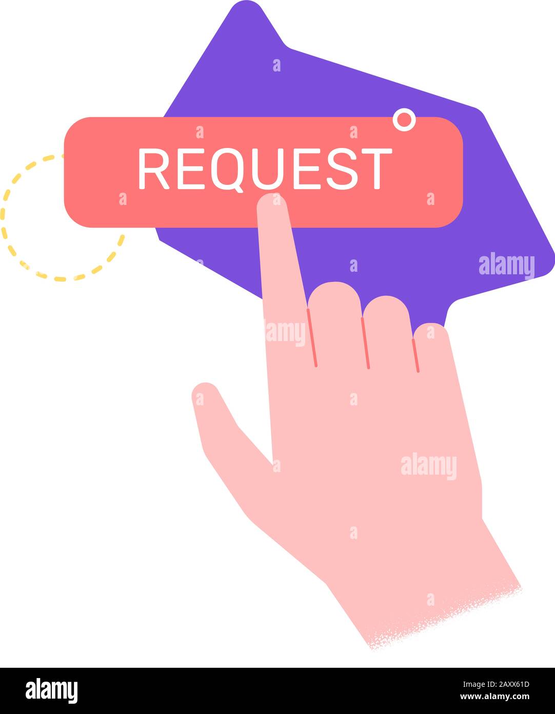 The user press a button with a finger Stock Vector Image & Art - Alamy