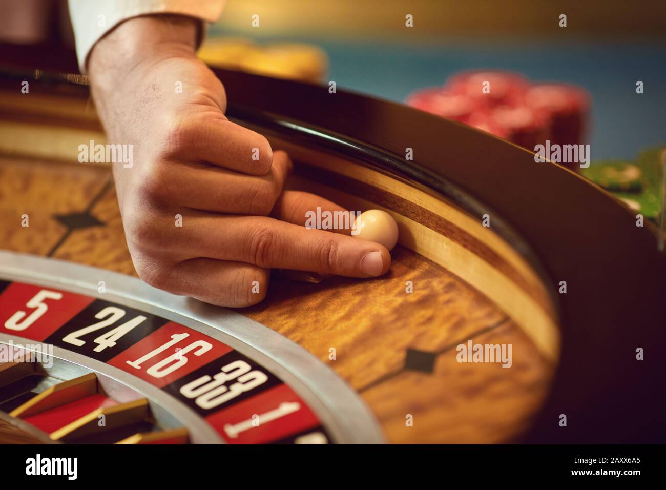 Betting on roulette wheel hi-res stock photography and images - Alamy