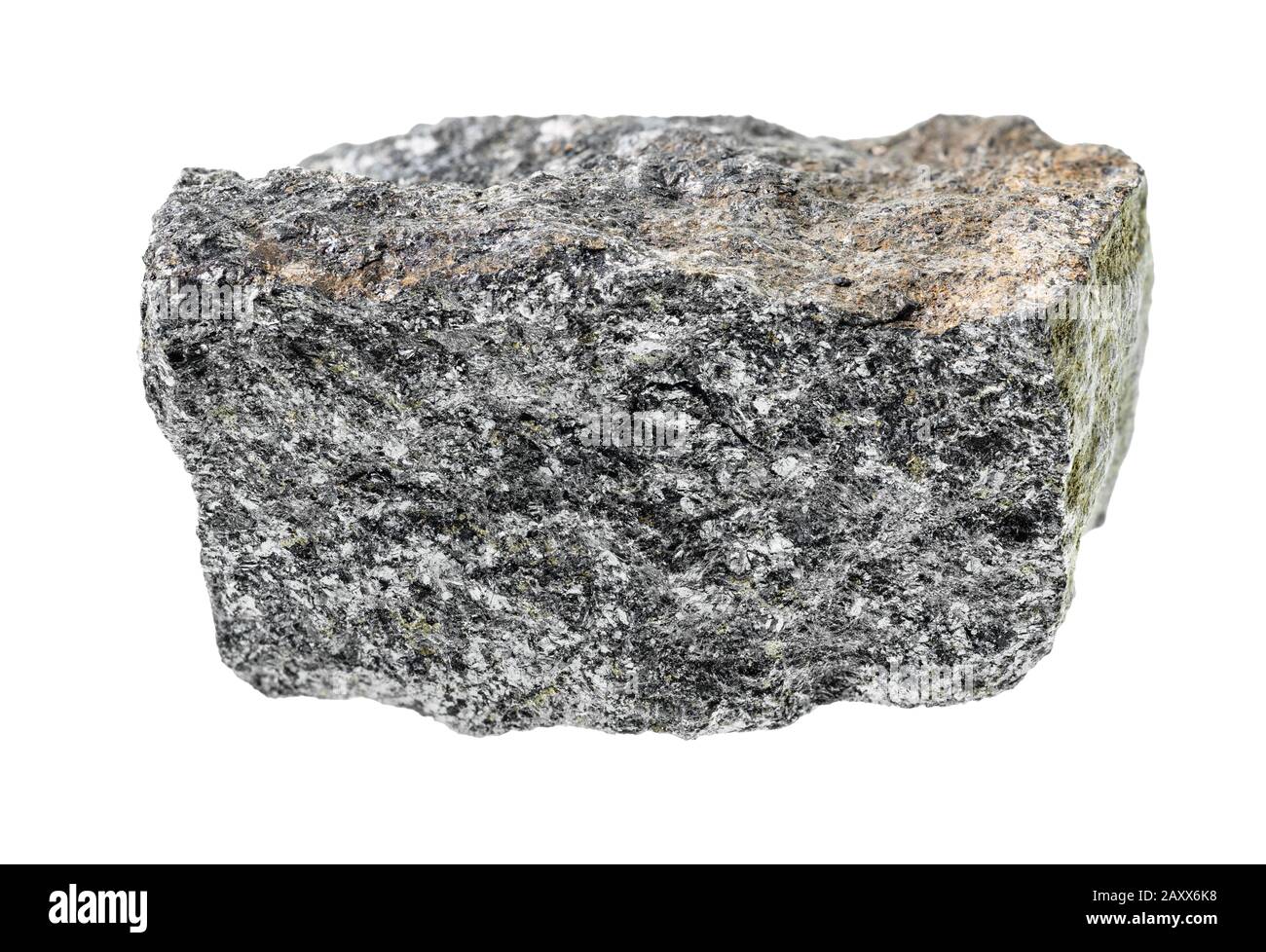 raw sphalerite ore (zinc blende) cutout on white background Stock Photo ...