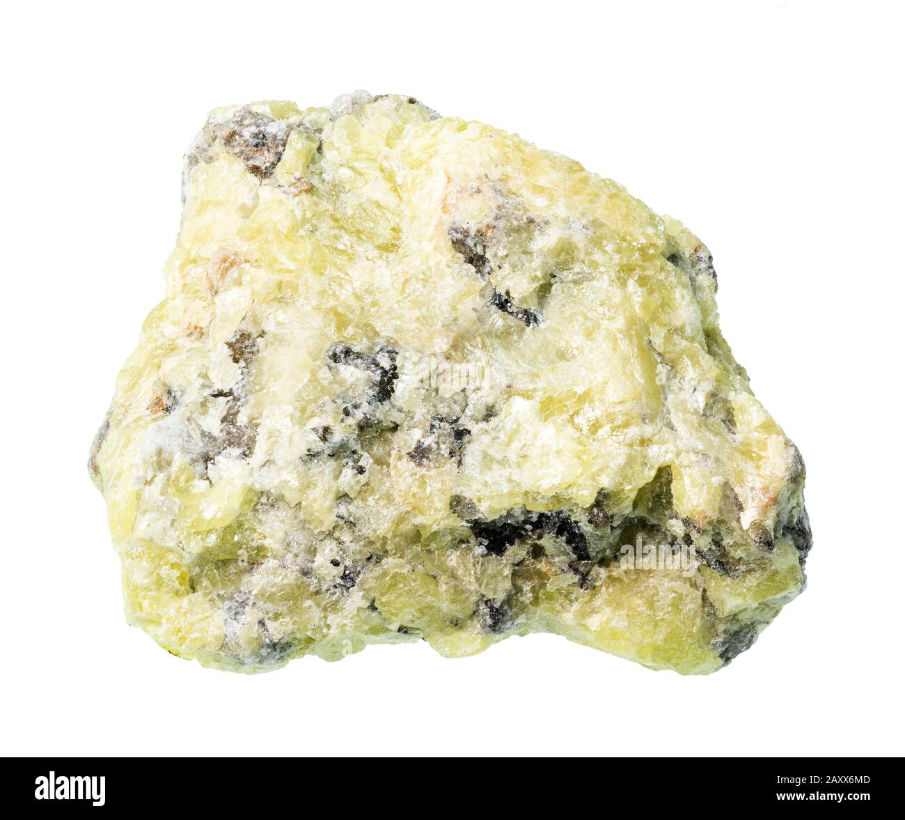 raw sulphur (sulfur) ore cutout on white background Stock Photo - Alamy