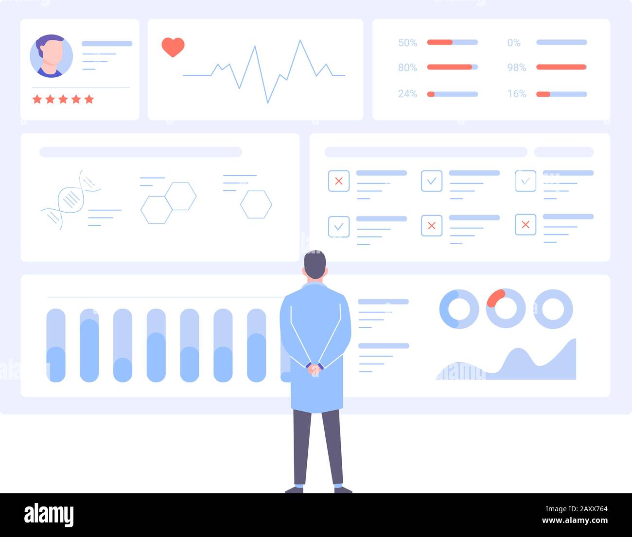 Male patient, hospital, back Cut Out Stock Images & Pictures - Alamy