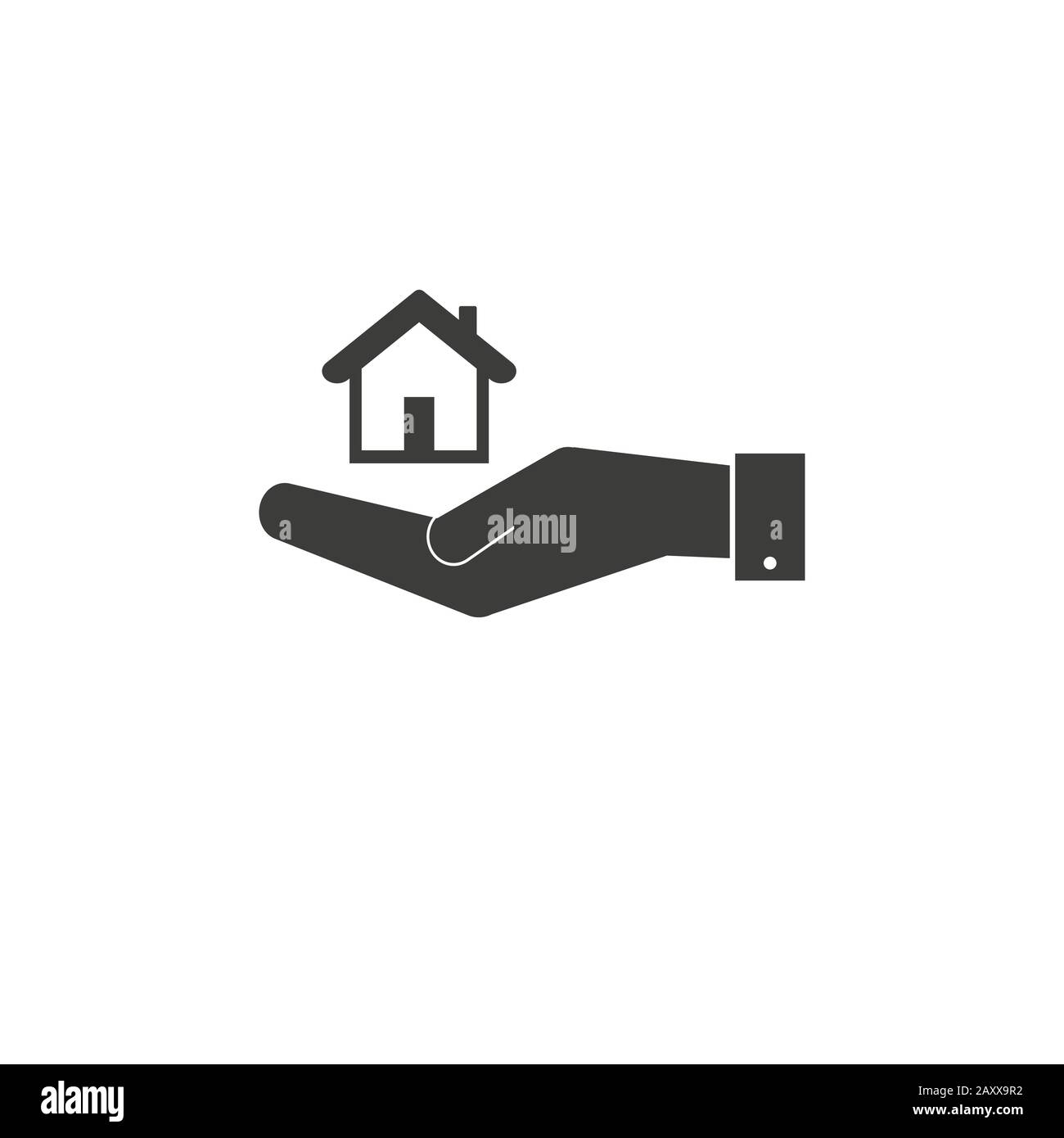 Pictograph of House in hand. Vector icon 10 EPS Stock Vector Image ...