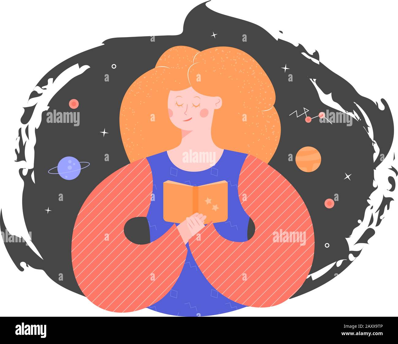 Immersed in reading Stock Vector Images - Alamy