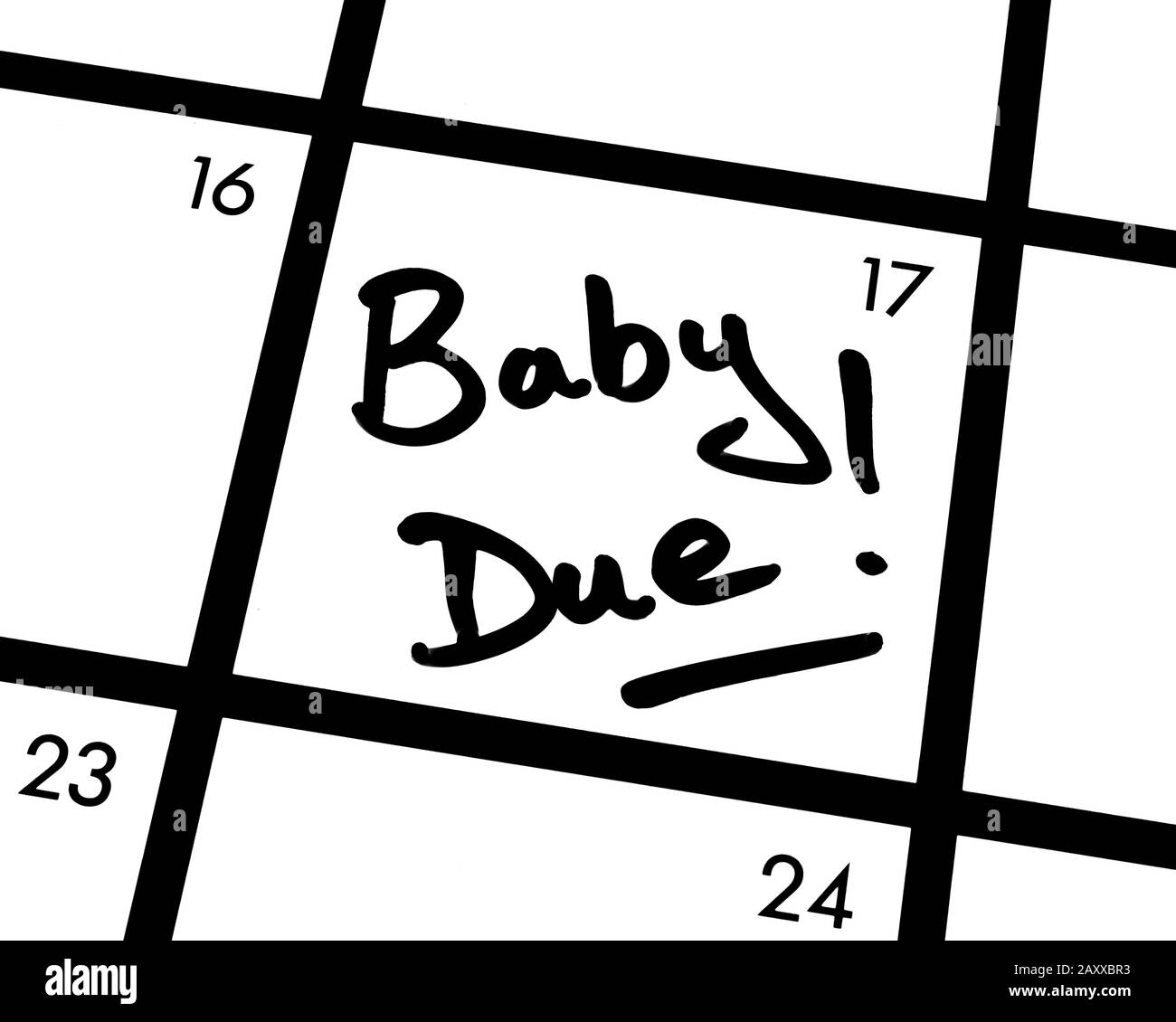 Baby due date calendar hi-res stock photography and images - Alamy