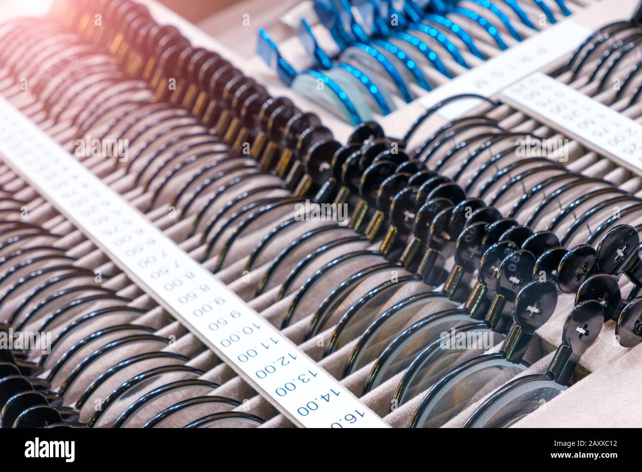 Test rim for checking the vision. Set for diagnostics and selection of ...