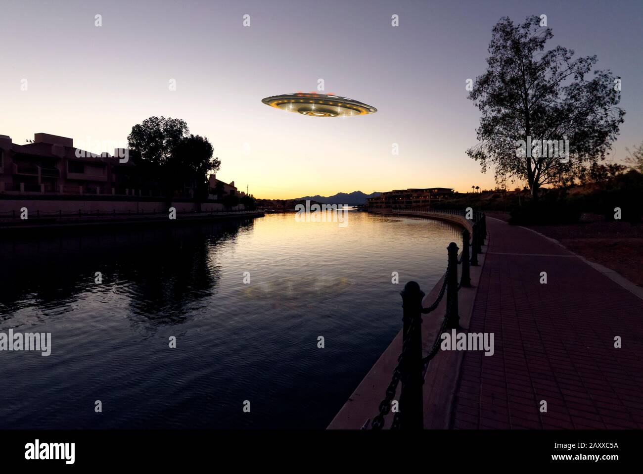 UFO sighting over Colorado River Stock Photo - Alamy