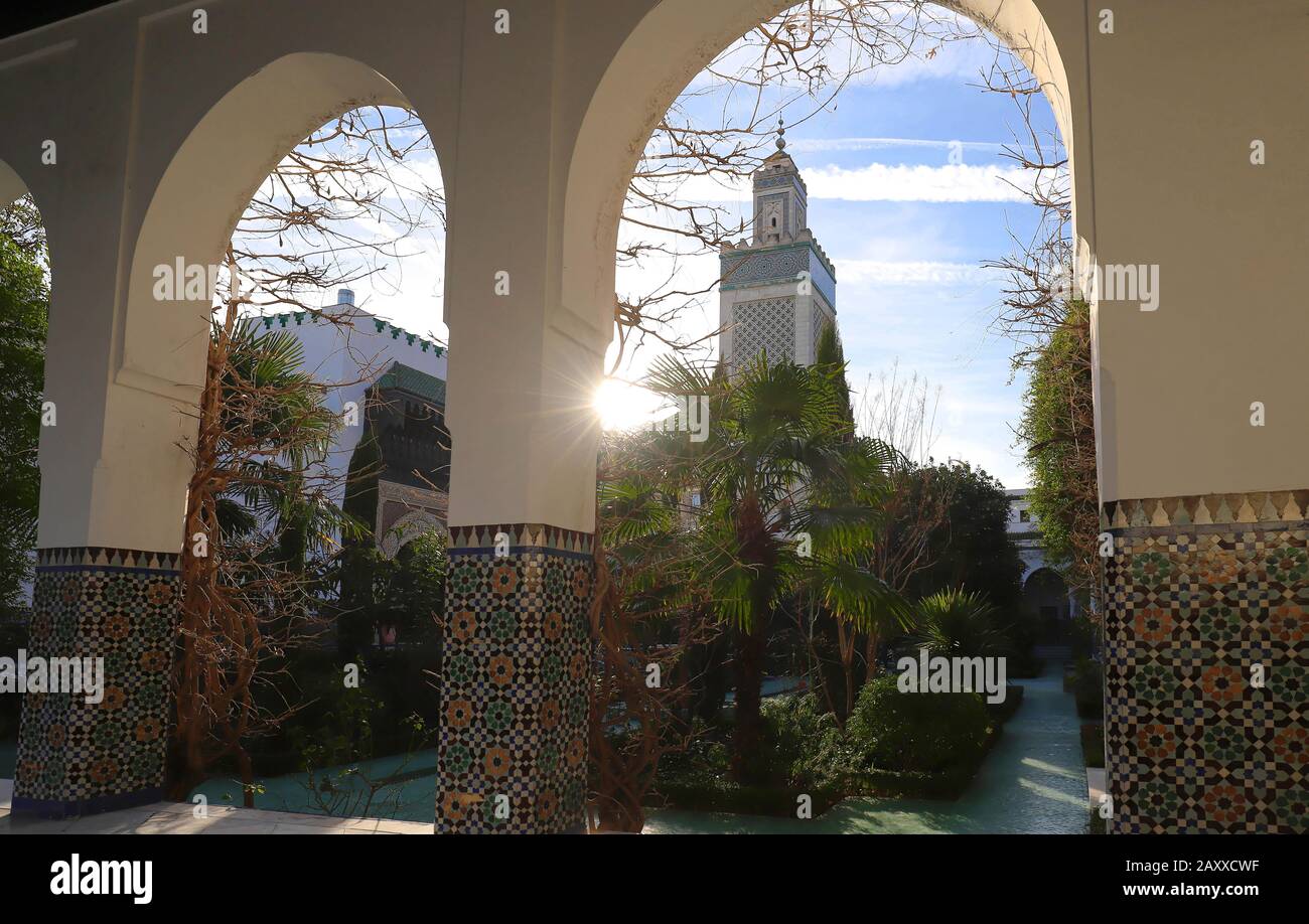Great Mosque of Paris - Muslim temple in France Stock Photo - Alamy