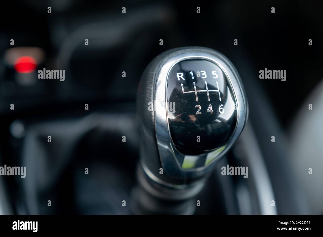 Car gear shift lever, manual gearbox in the car macro black, Manual ...