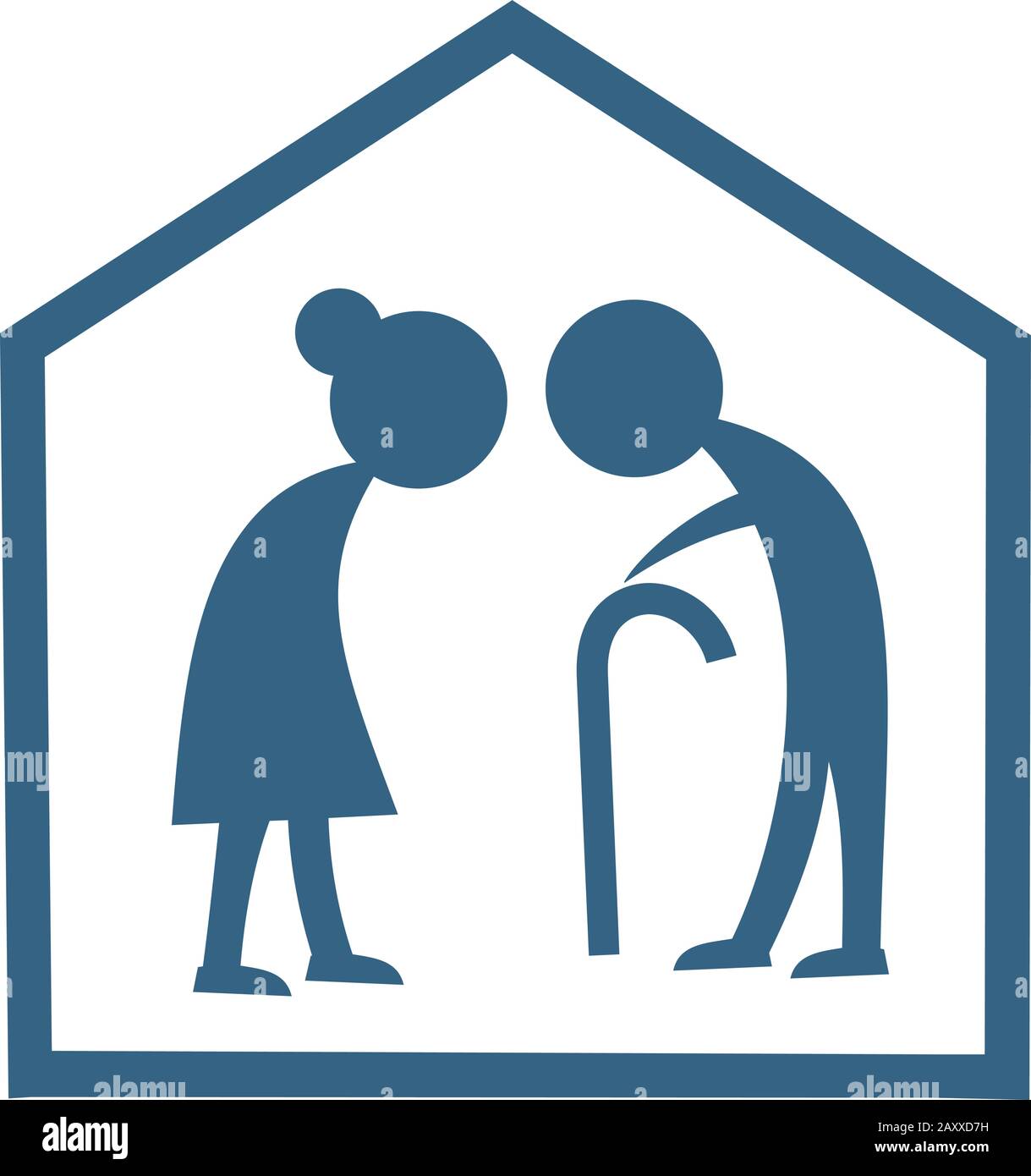 illustration of an old people's home Stock Vector Image & Art - Alamy