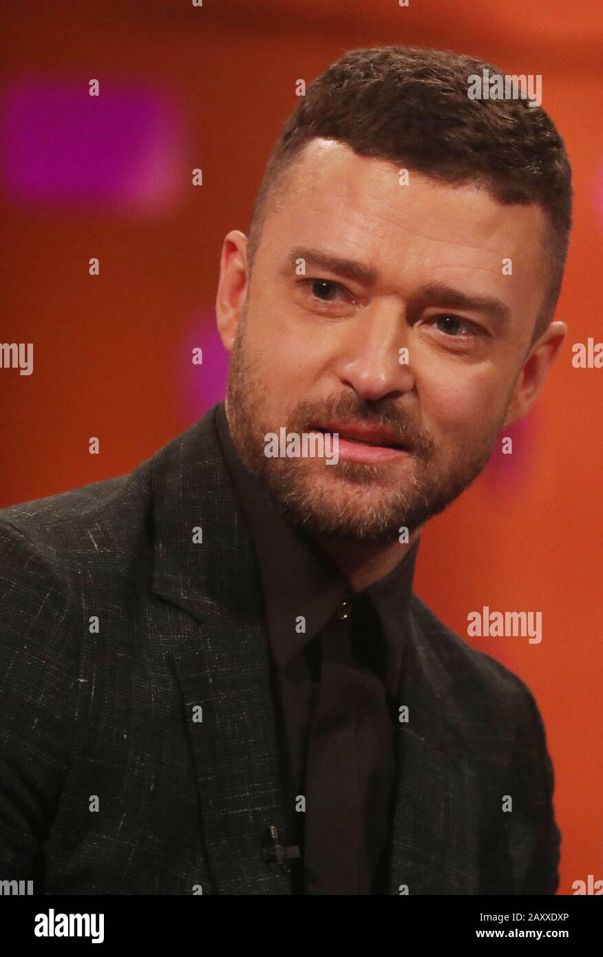 Justin Timberlake during the filming for the Graham Norton Show at BBC ...